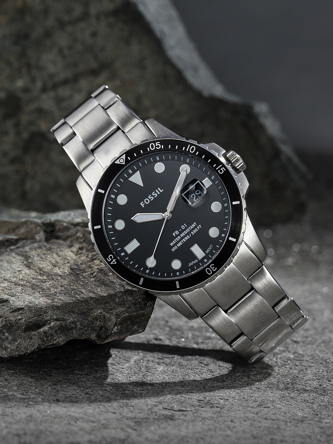 Buy Fossil Men Silver Toned Analogue Watch FS5652 - Watches for Men ...