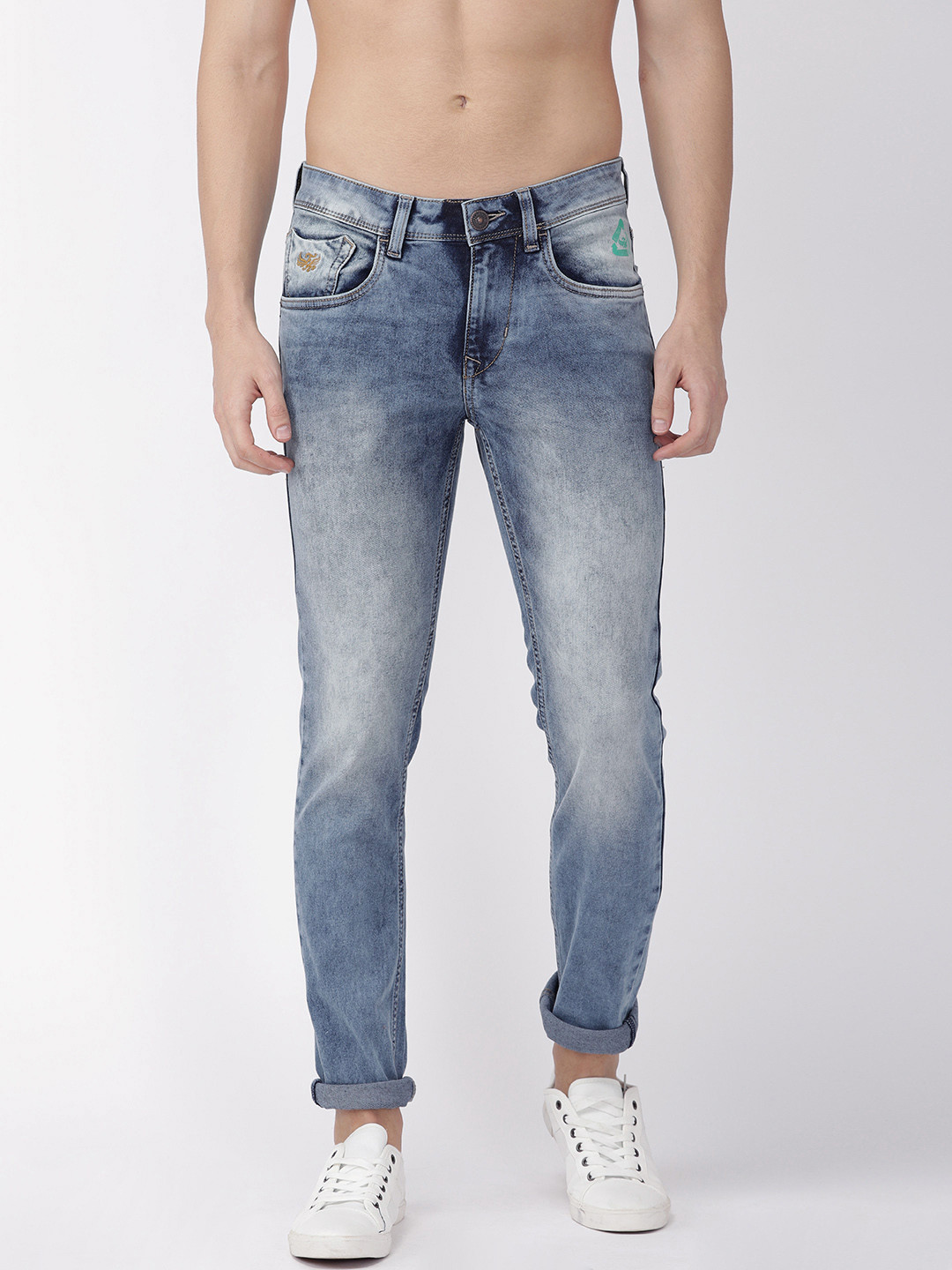 Buy Flying Machine Men Blue Jackson Skinny Fit Mid Rise Clean Look ...