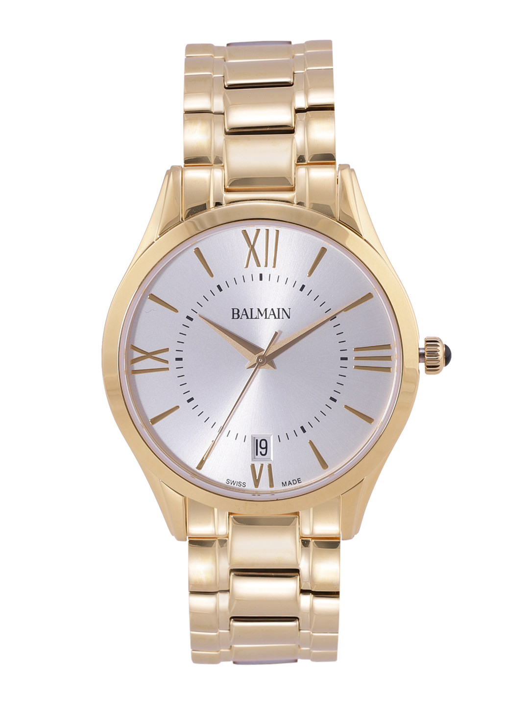 Buy Balmain Men Silver Toned Swiss Made Analogue Watch B41003322 ...