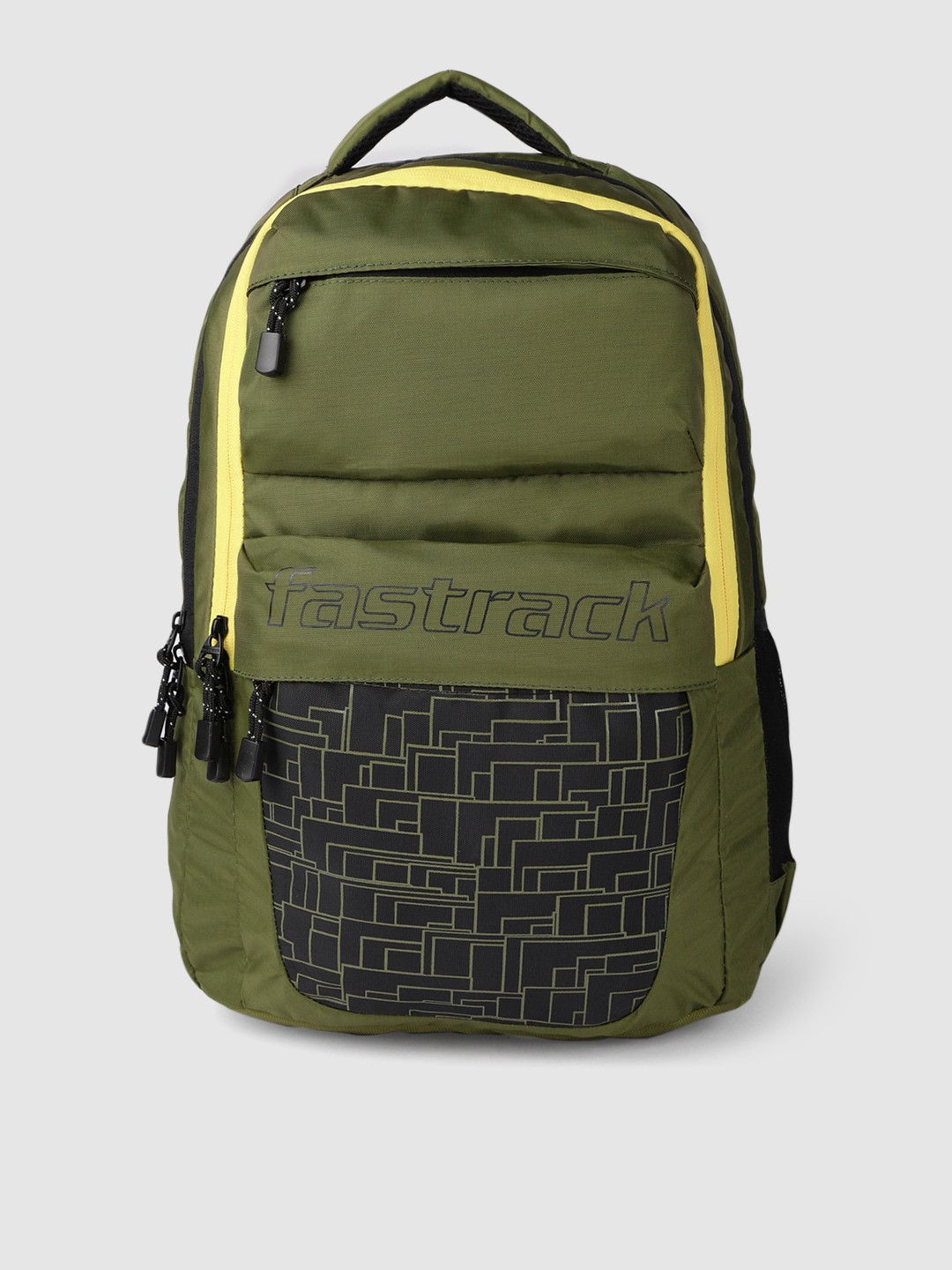 Buy Fastrack Men Olive Green Graphic Printed Backpack - Backpacks for ...