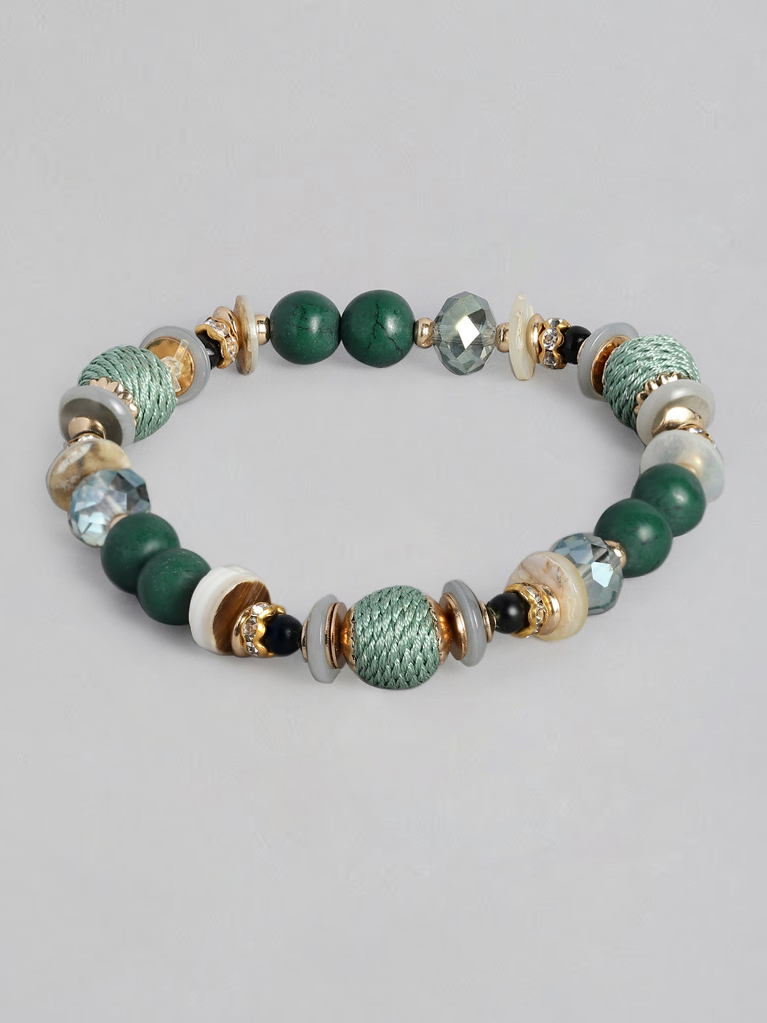 Buy Accessorize Green Elasticated Charm Bracelet - Bracelet for Women ...