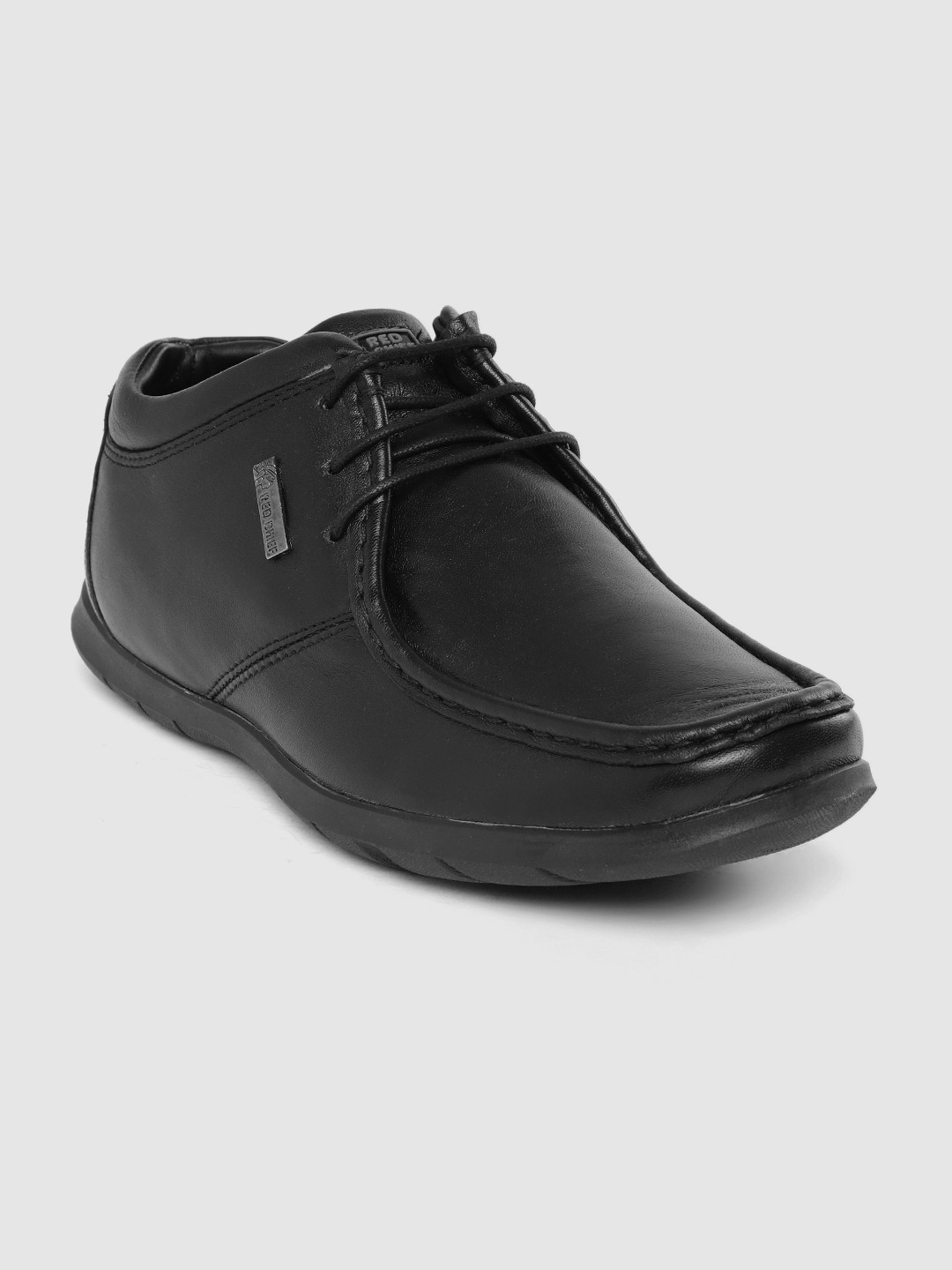 Buy Red Chief Men Black Solid Leather Formal Derbys - Formal Shoes for ...
