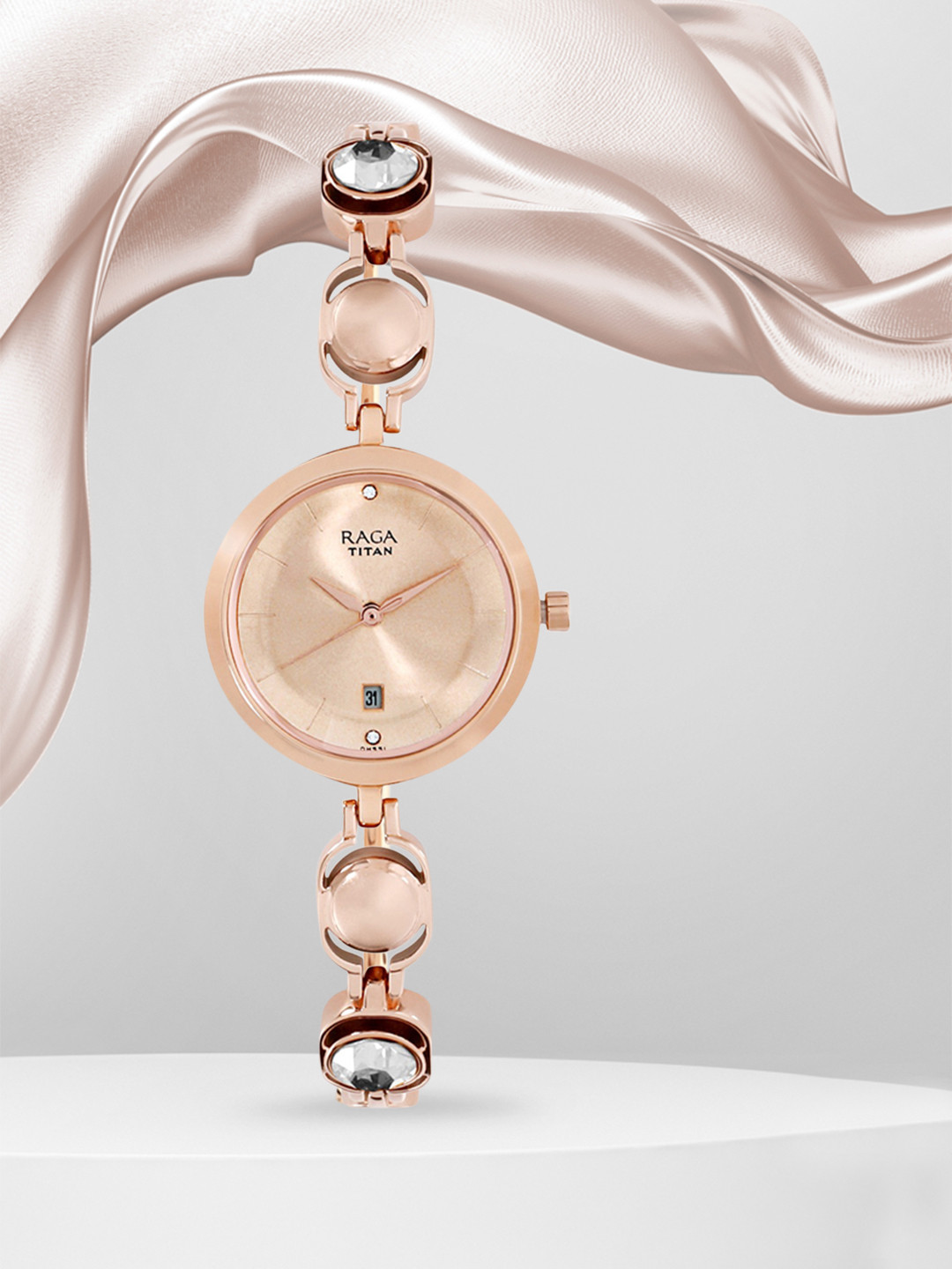 Buy Titan Raga Viva Women Rose Gold Analogue Watch NL2606WM02 - Watches ...