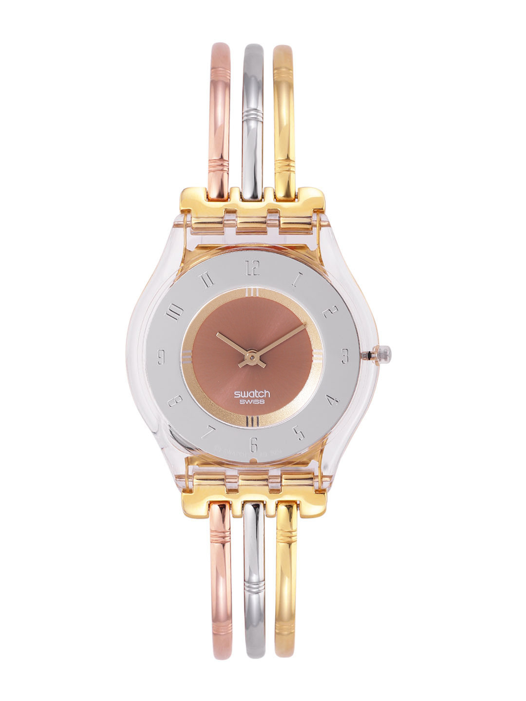 Buy Swatch Women Rose Gold Toned Water Resistant Analogue Watch SFK240B ...