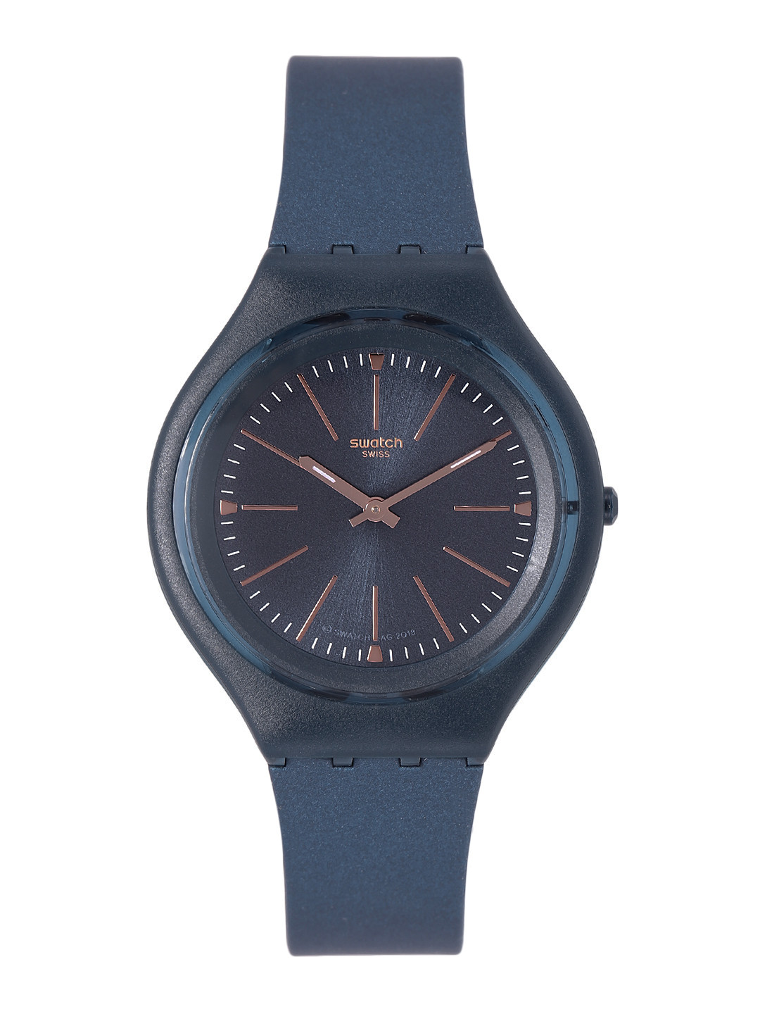 Buy Swatch Skin Unisex Navy Blue Water Resistant Analogue Watch SVUN109 ...