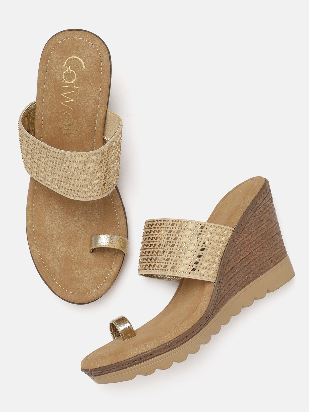 Buy Catwalk Women Beige Embellished Sandals - Heels for Women 10843640 ...