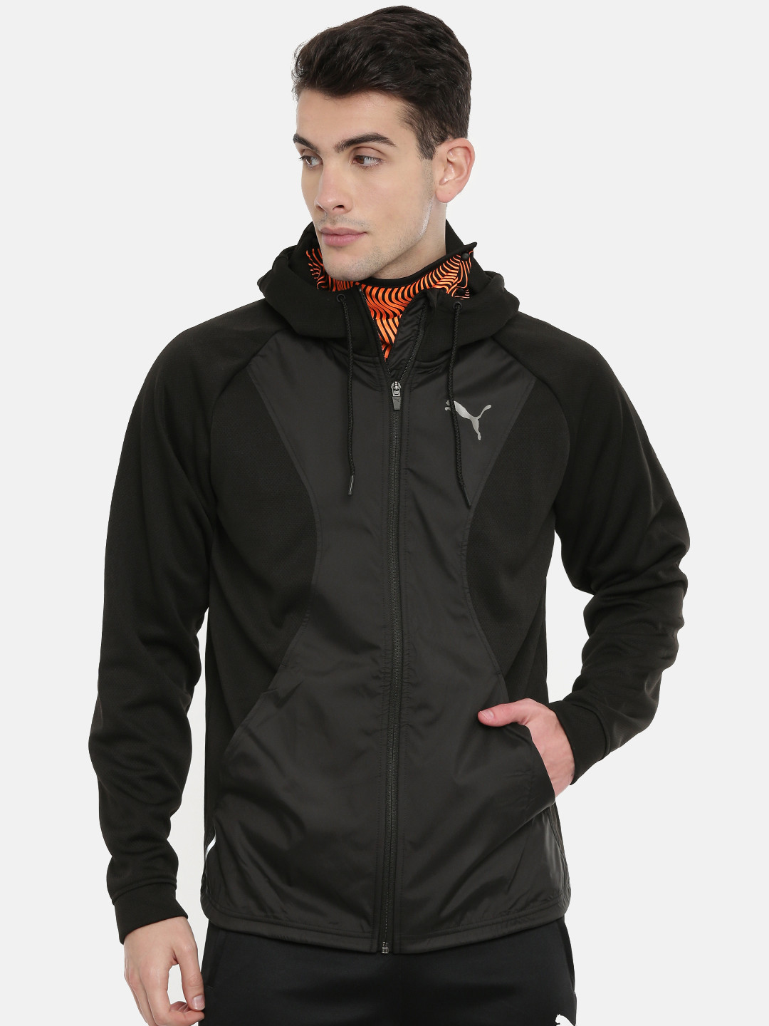Buy Puma Men Black Solid Sporty Track Jacket - Jackets for Men 10847252 ...
