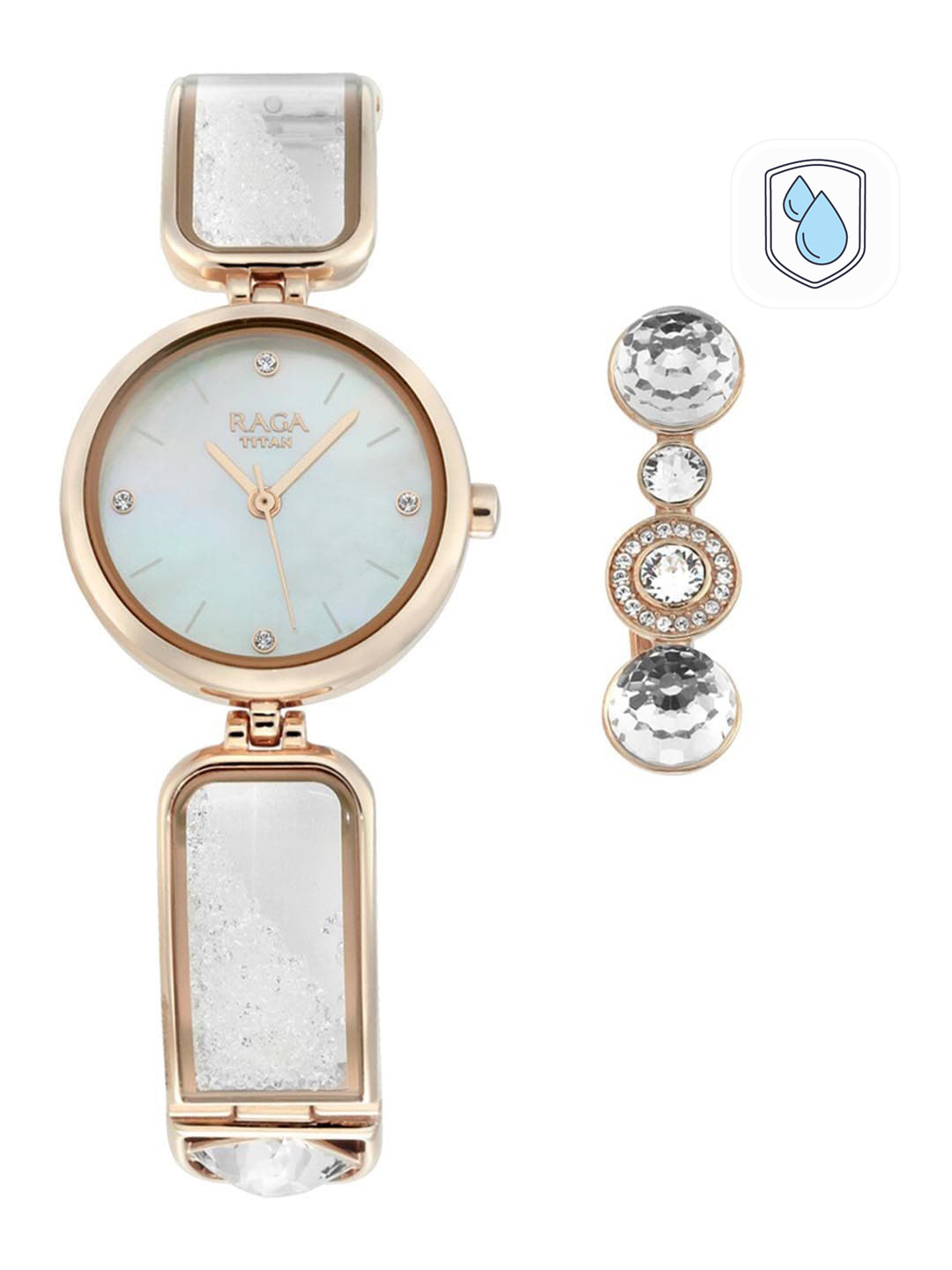 Buy Titan Raga Cocktails Women Silver Analogue Watch 95105WM01F ...