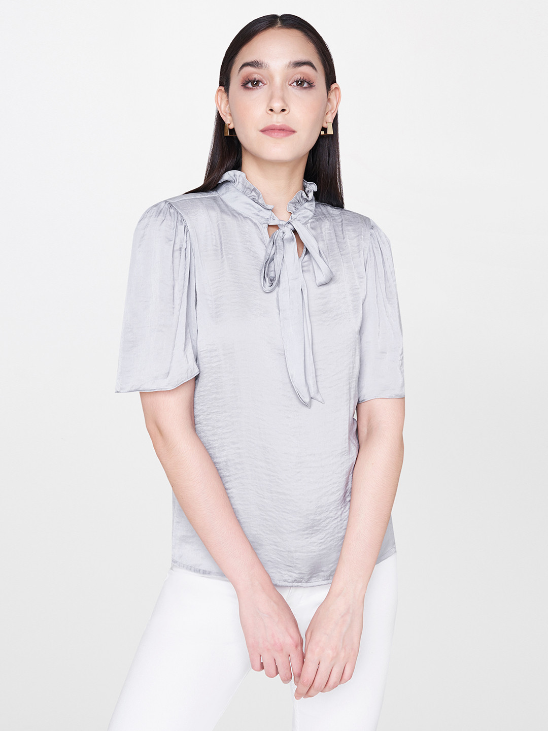 Buy AND Women Grey Solid Top - Tops for Women 10874166 | Myntra
