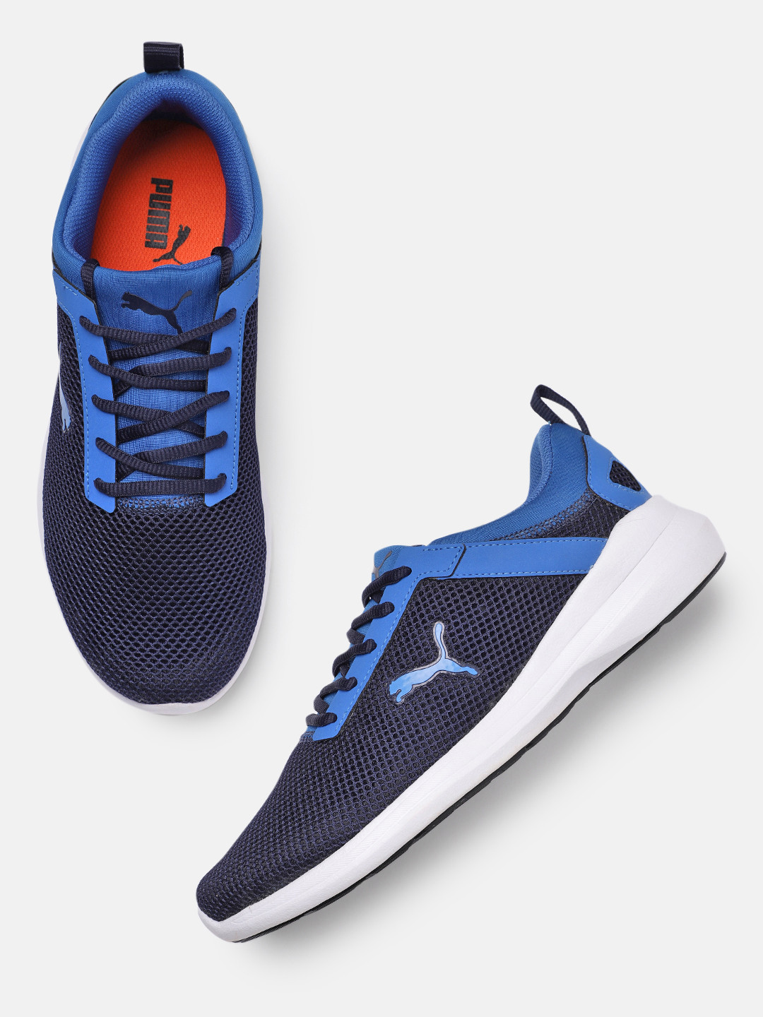 Buy Puma Men Navy Blue Solid Regular Running Shoes - Sports Shoes for ...