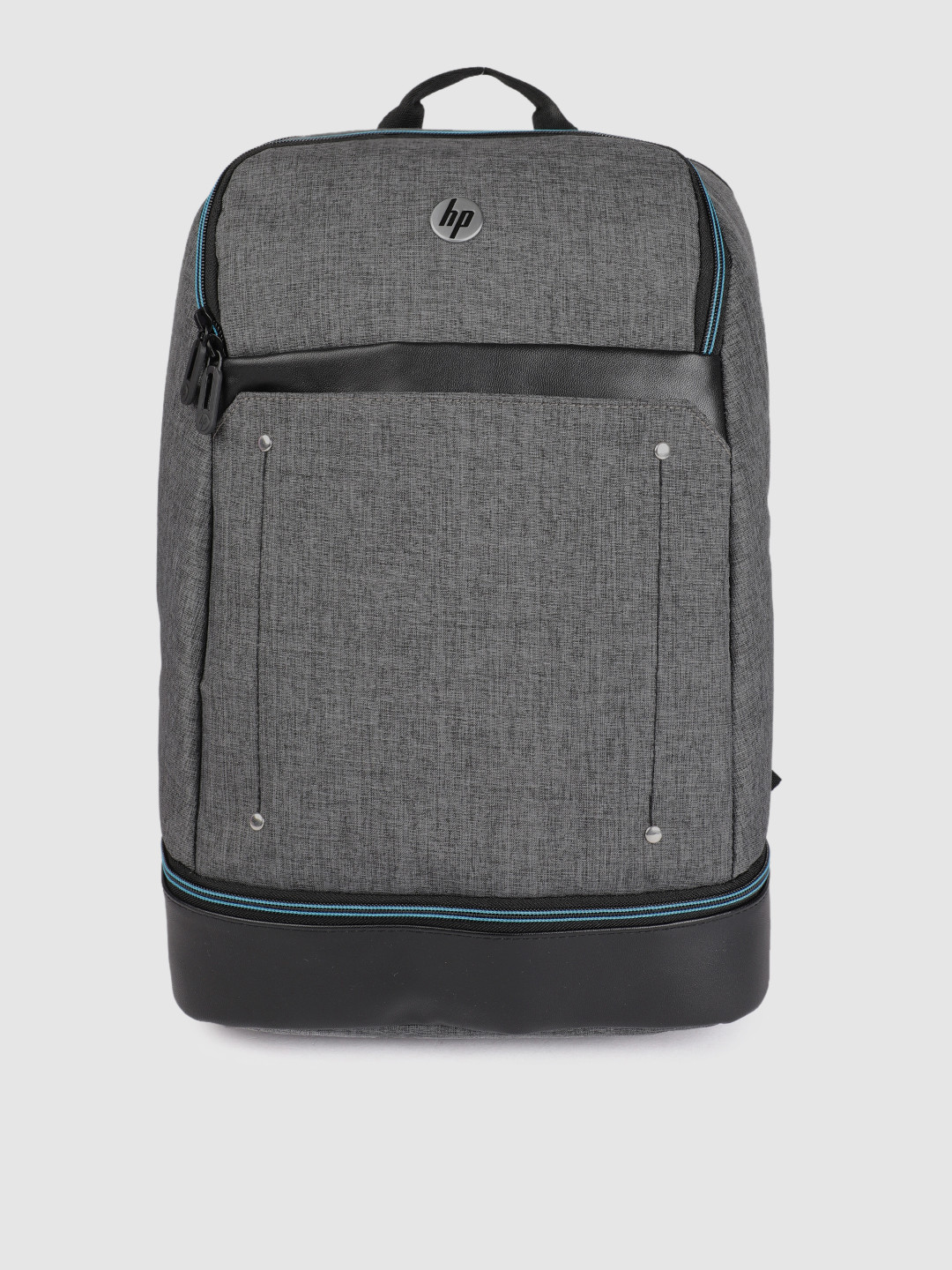 Buy HP Unisex Grey & Black Solid Backpack - Backpacks for Unisex ...