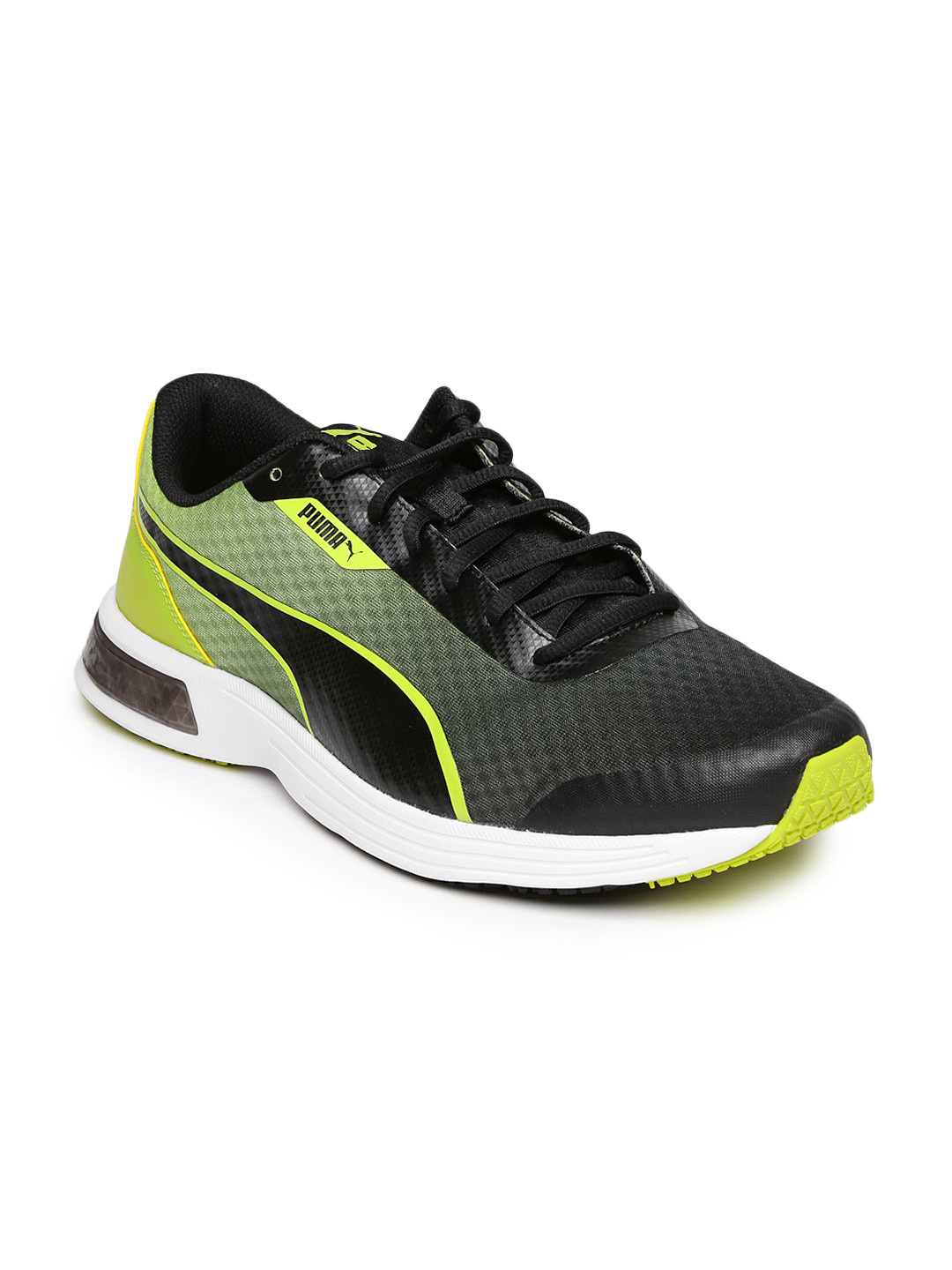 Buy PUMA Men Black & Neon Green T 74 Tech Training Shoes - Casual Shoes ...