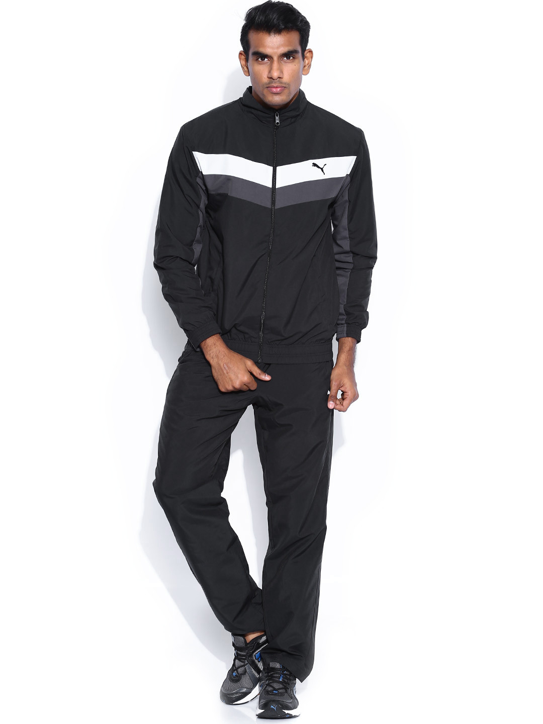 Buy PUMA Black Regular Fit Tracksuit - Tracksuits for Men 1089811 | Myntra