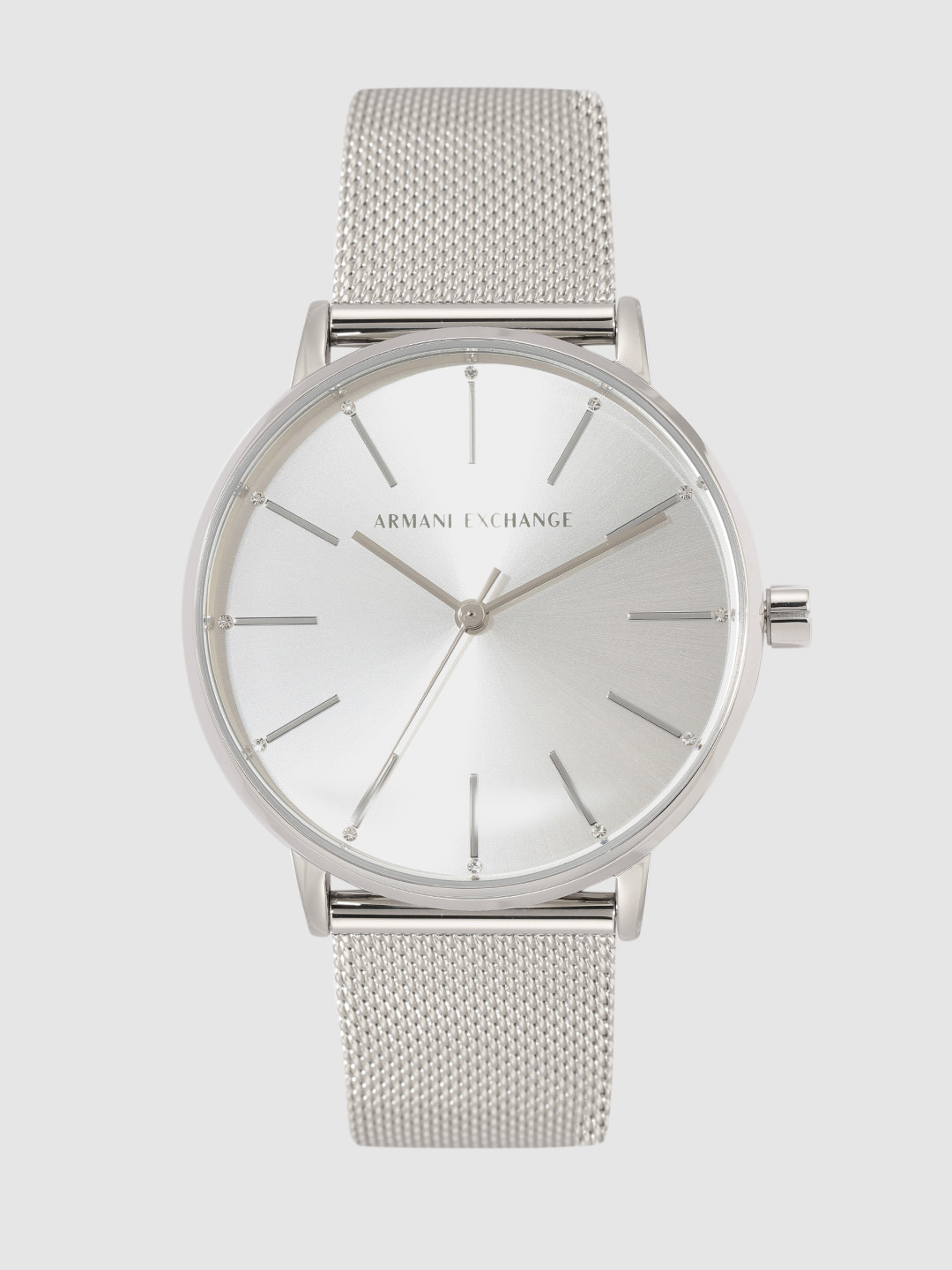 Buy Armani Exchange Women Silver Toned Analogue Watch AX5535_SOR ...