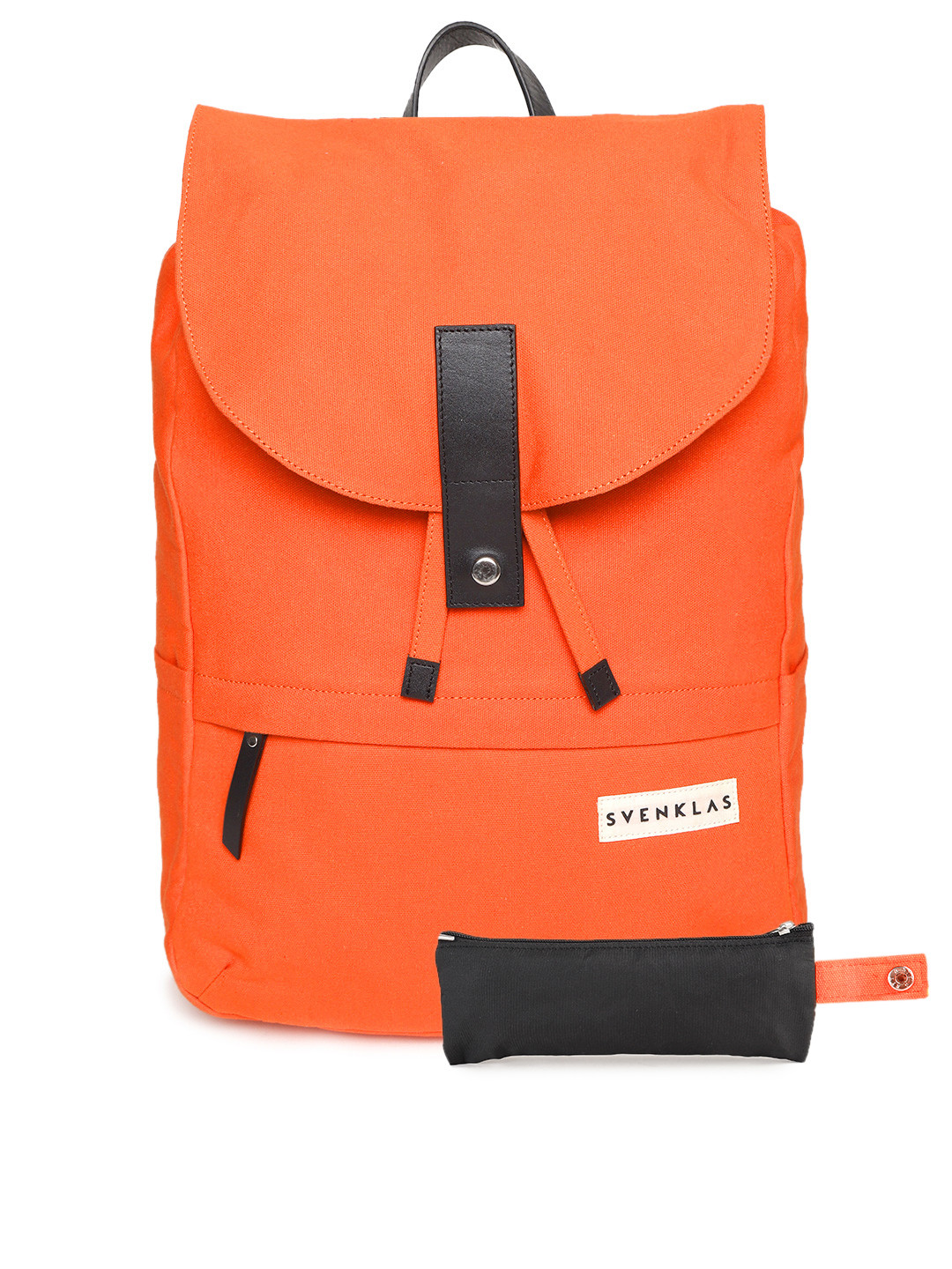 Buy SVENKLAS Unisex Orange Solid Laptop Backpack - Backpacks for Unisex ...