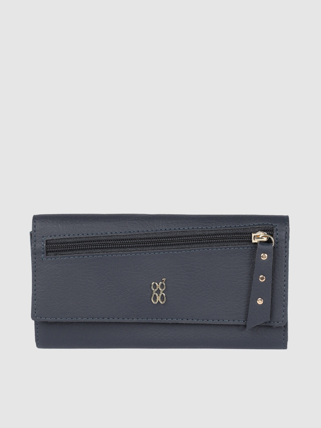 Buy Baggit Women Navy Blue Solid Two Fold Wallet - Wallets for Women ...