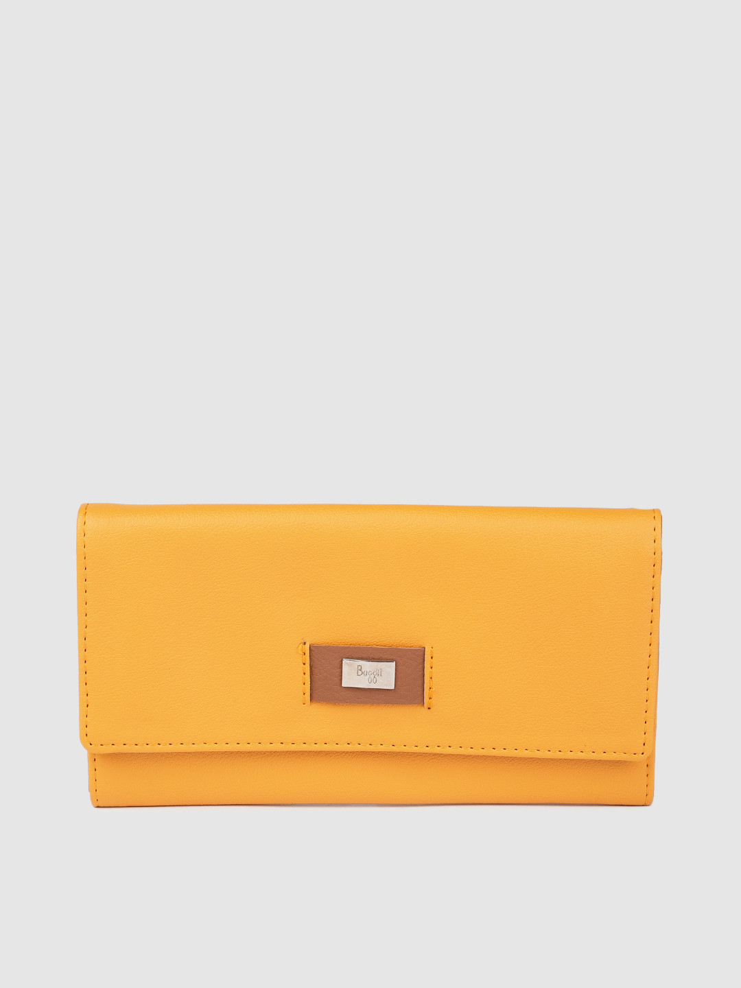 Buy Baggit Women Yellow Solid Two Fold Wallet - Wallets for Women ...