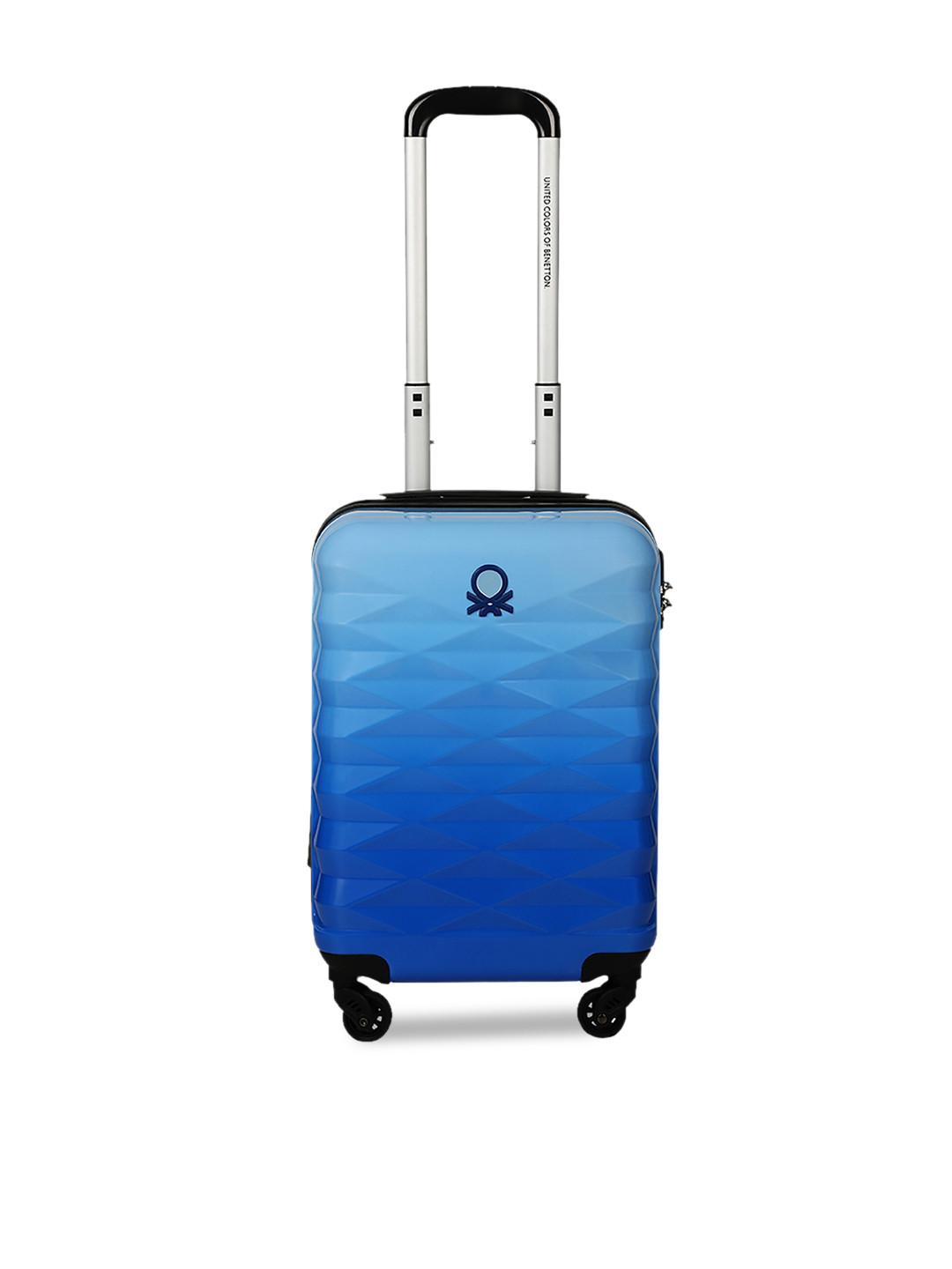 Buy United Colors Of Benetton Unisex Blue Textured Cabin Trolley ...