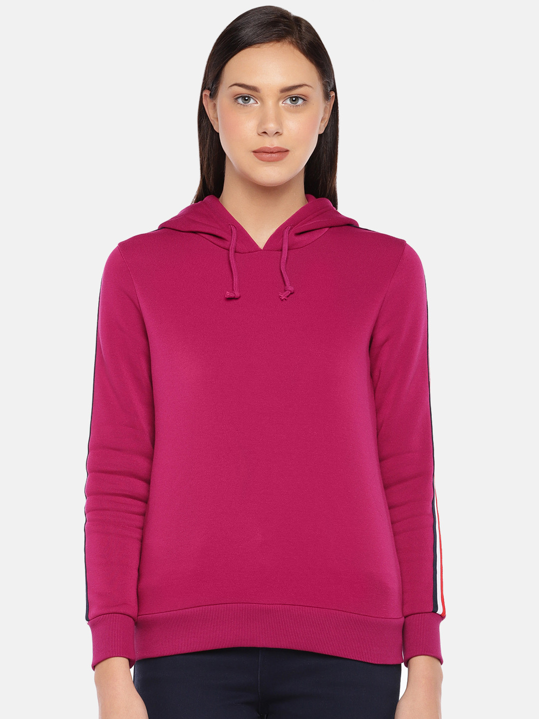 Buy London Rag Women Pink Solid Hooded Sweatshirt - Sweatshirts for ...