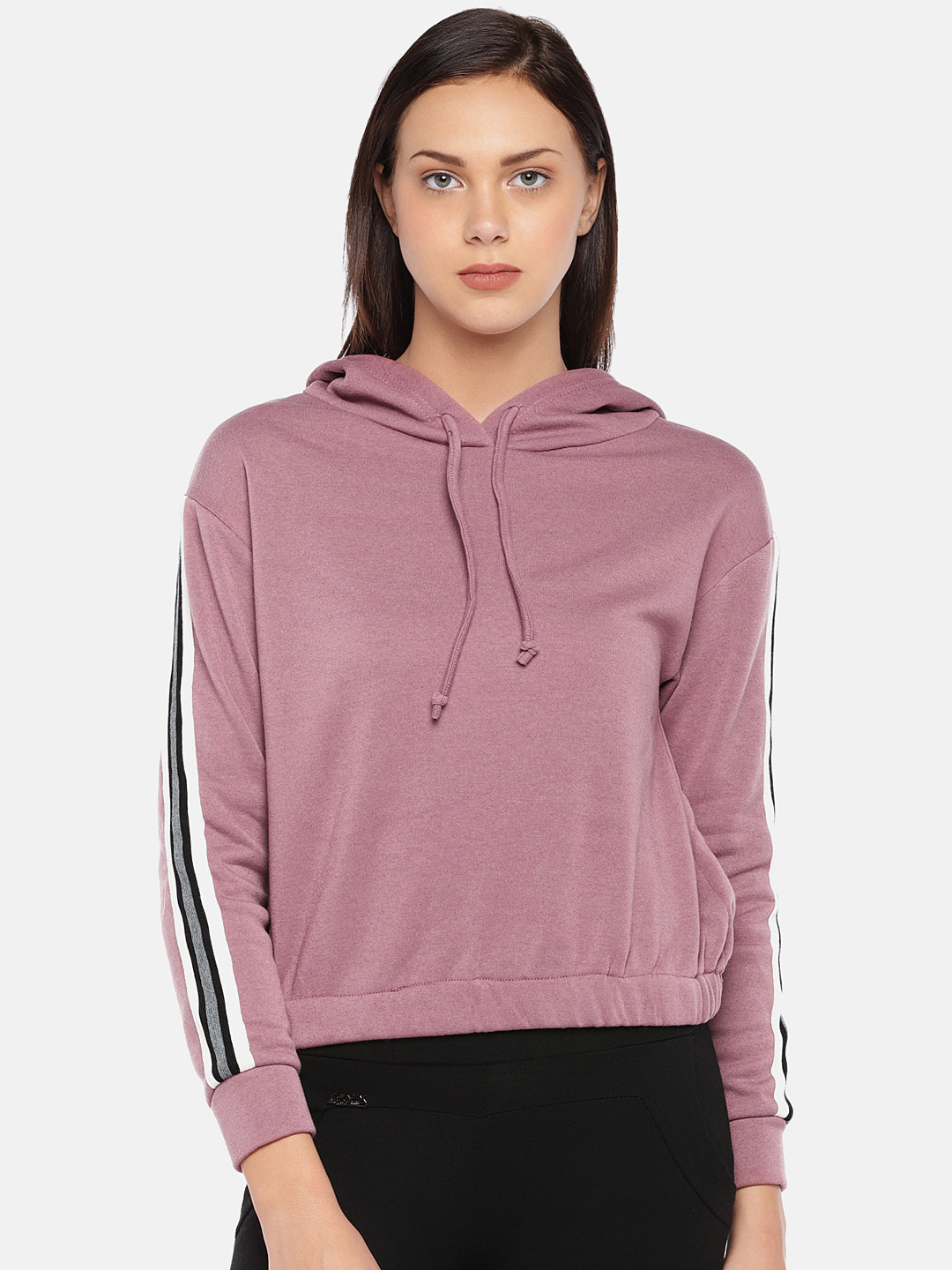 Buy London Rag Women Pink Solid Hooded Sweatshirt - Sweatshirts for ...