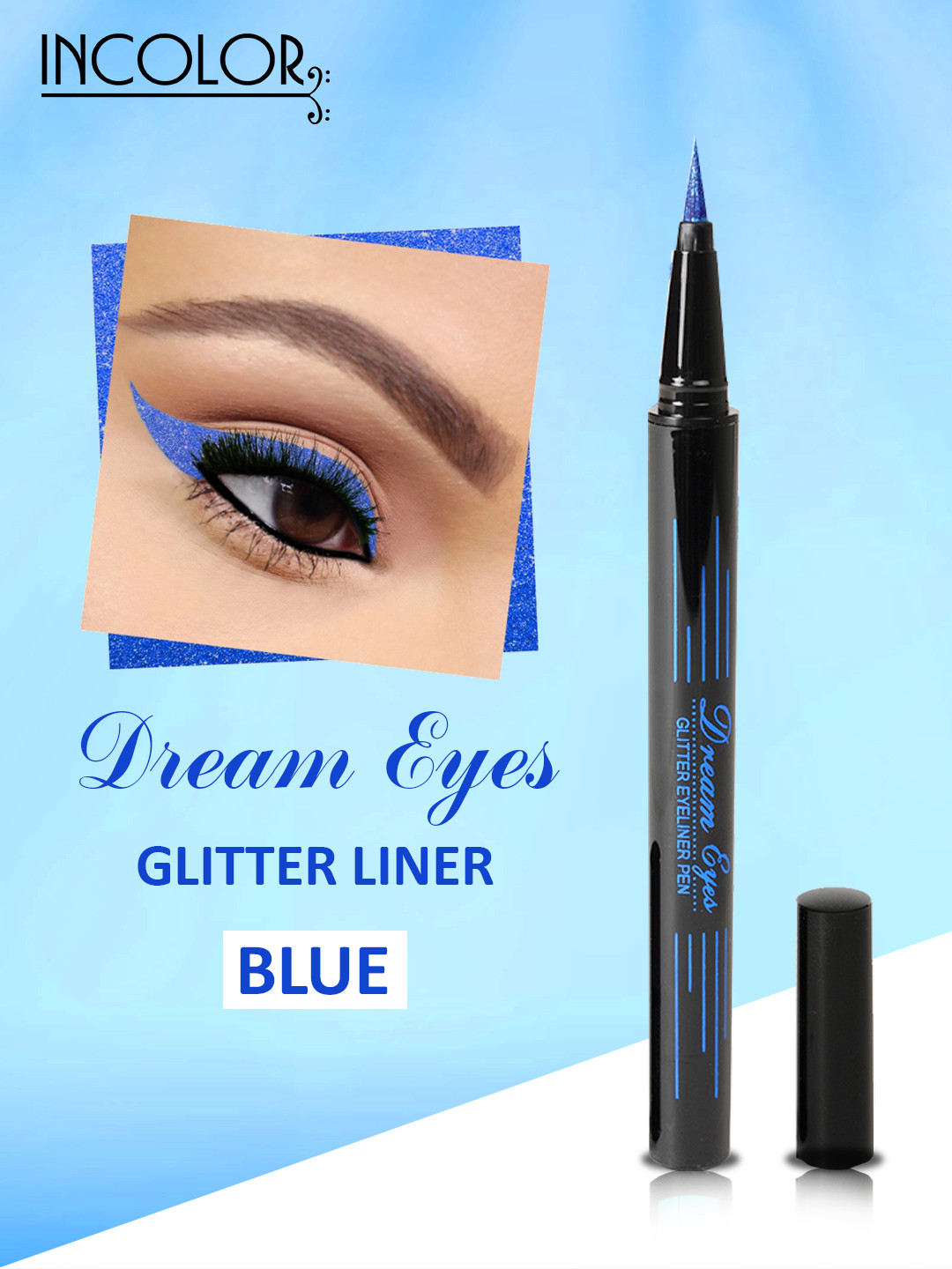 Buy INCOLOR Blue Dream Eyes Pen Eyeliner 2 Gms - Eyeliner for Women ...