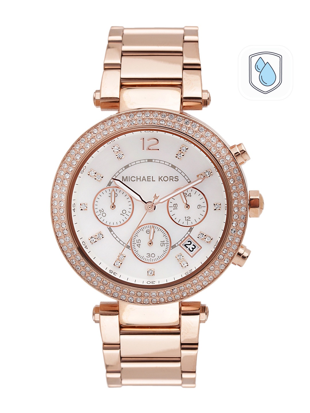 Buy Michael Kors Women Chronograph Mother Of Pearl Dial Watch MK5491I ...
