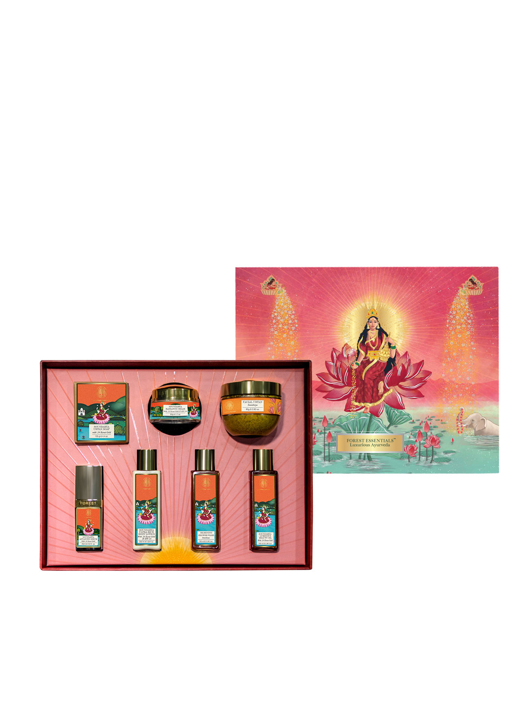 Buy Forest Essentials Unisex Soundarya Lakshmi Sustainable Gift Set ...