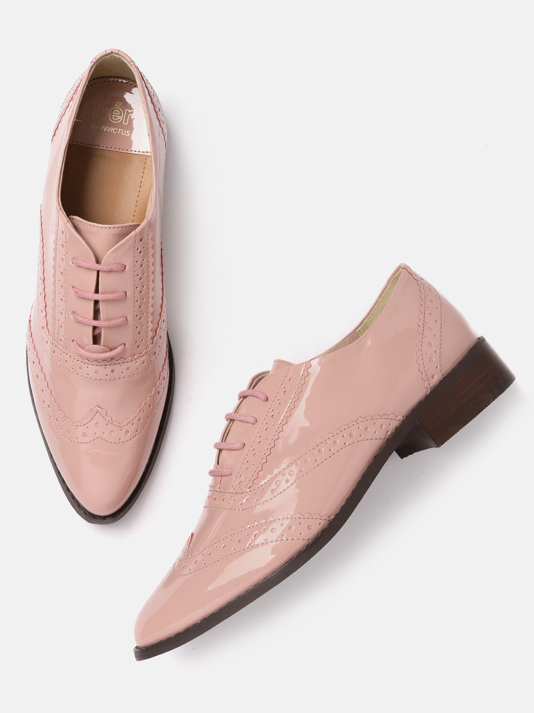 Buy Her By Invictus Women Pink Cushioned Brogues - Casual Shoes for ...