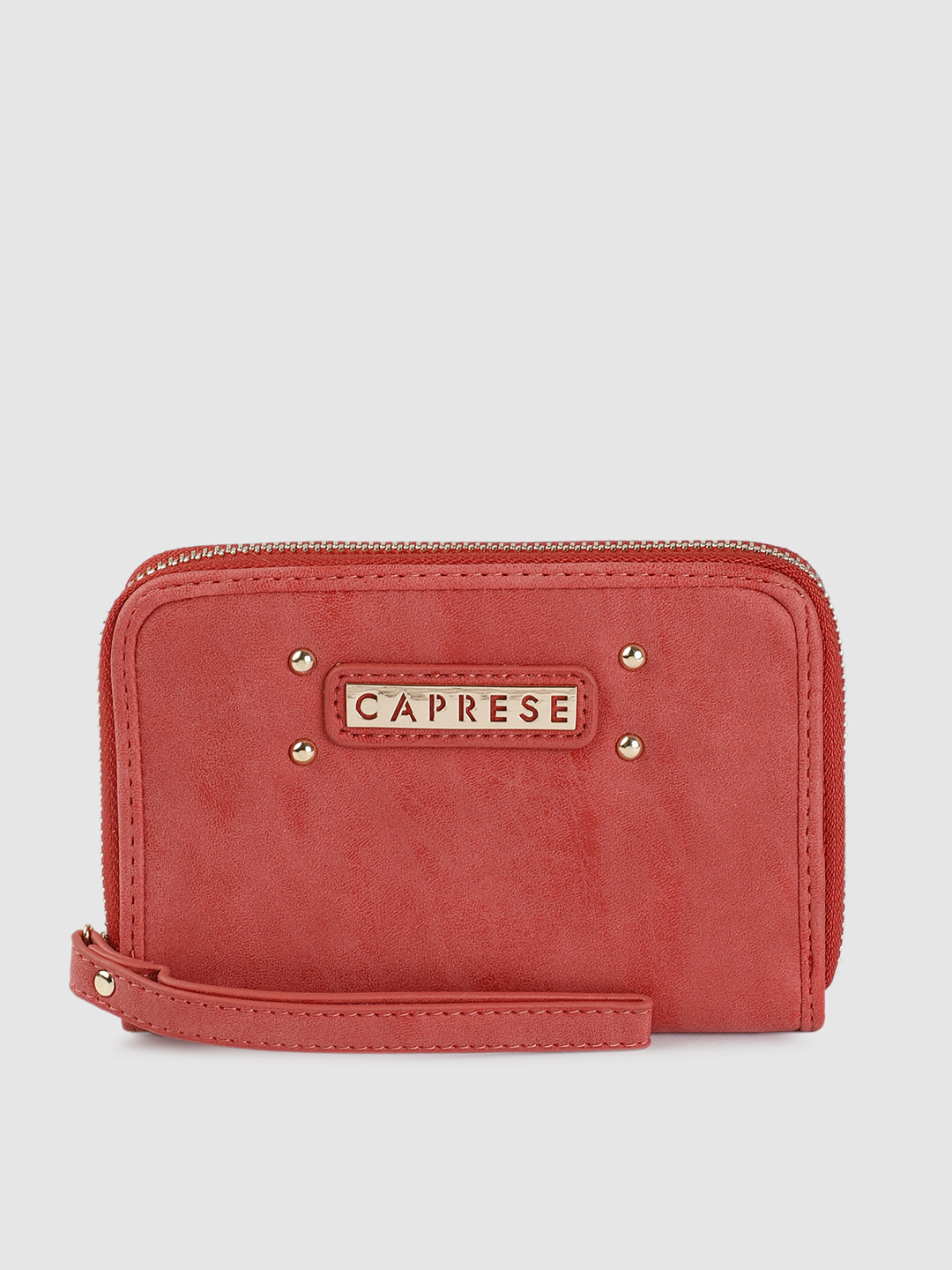 Buy Caprese Women Coral Solid Zip Around Wallet - Wallets for Women ...