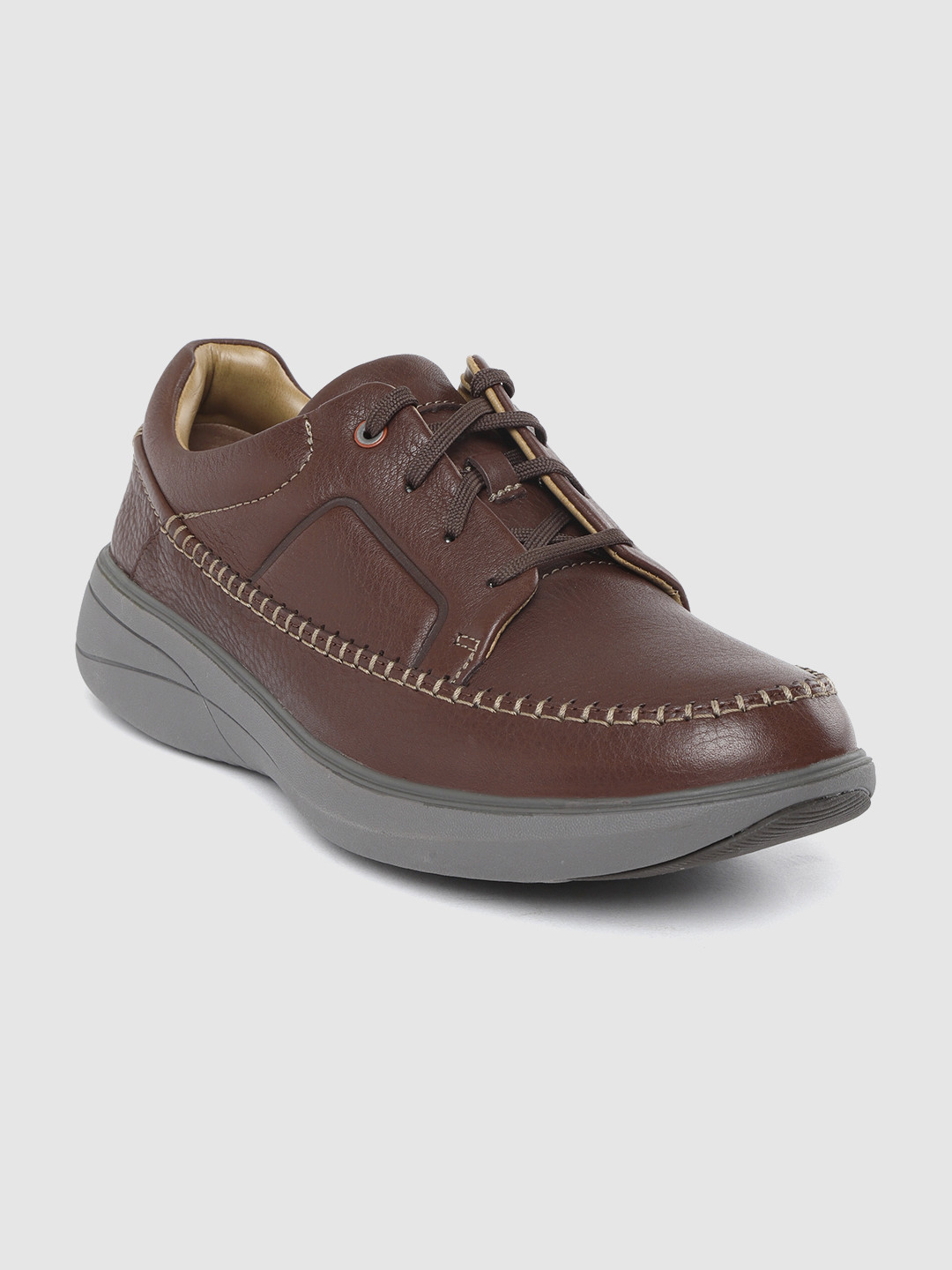Buy Clarks Men Coffee Brown Leather Sneakers - Casual Shoes for Men ...