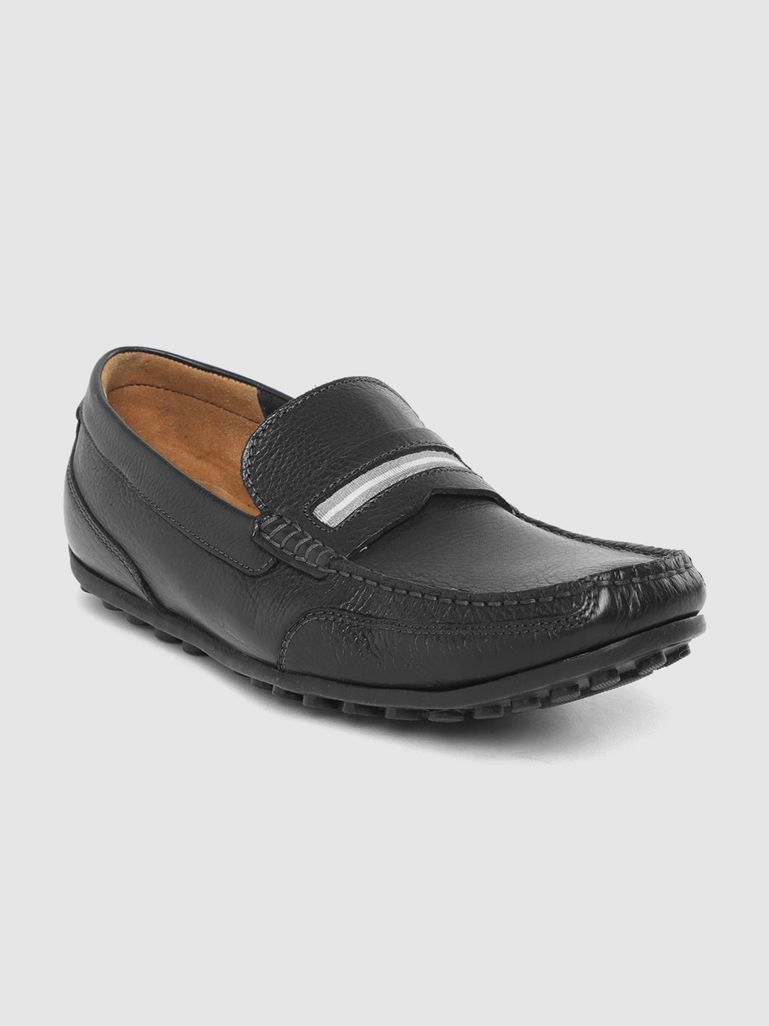 Buy Clarks Men Black Solid Leather Driving Shoes - Casual Shoes for Men ...