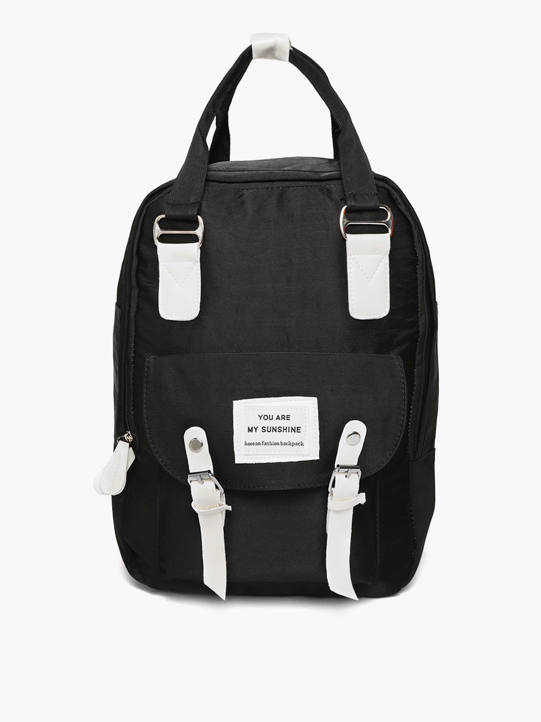 Buy Kids On Board Black & White Solid Laptop Backpack - Backpacks for ...