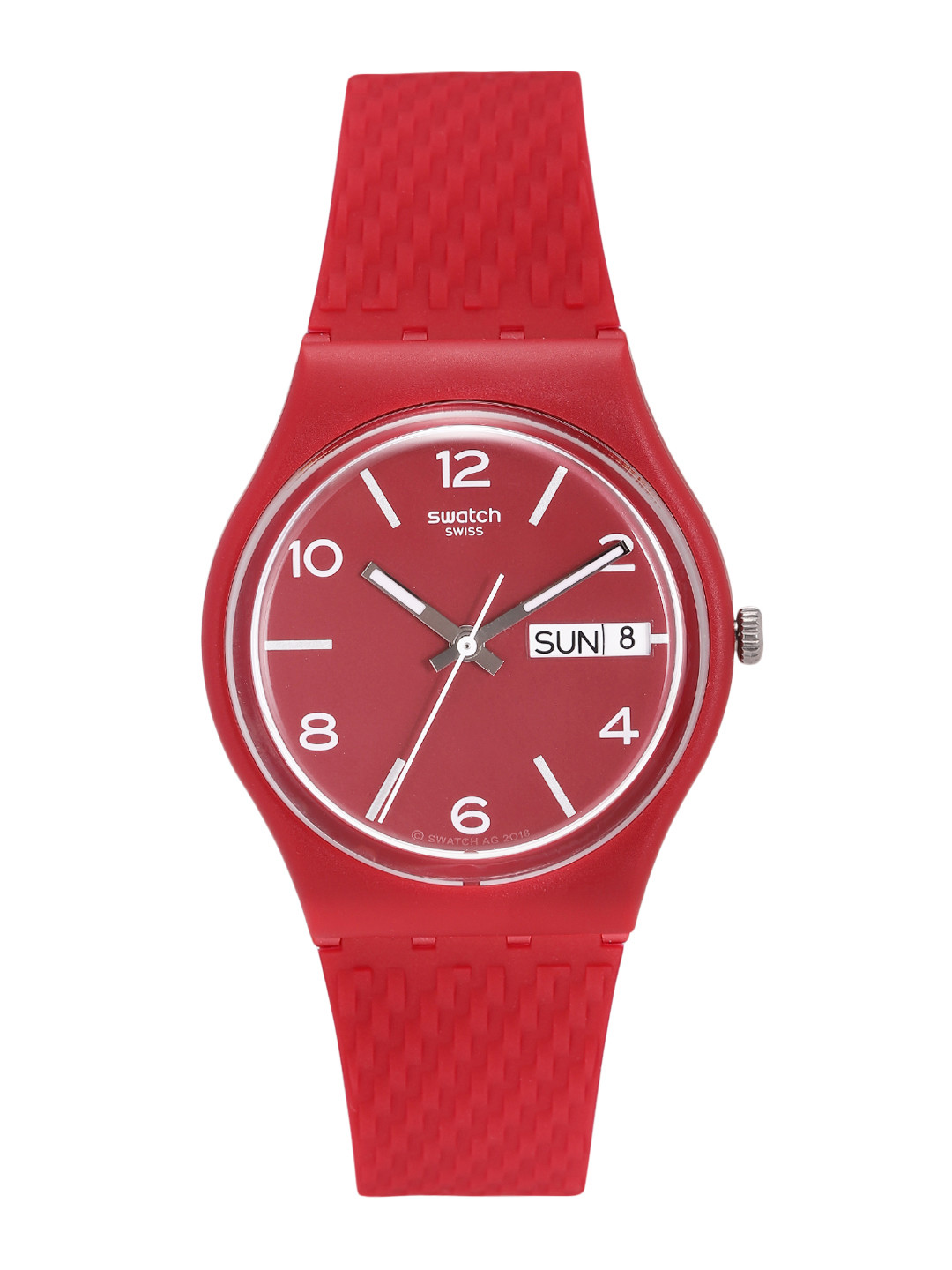 Buy Swatch BauSwatch Women Red Water Resistant Analogue Watch GR710 ...
