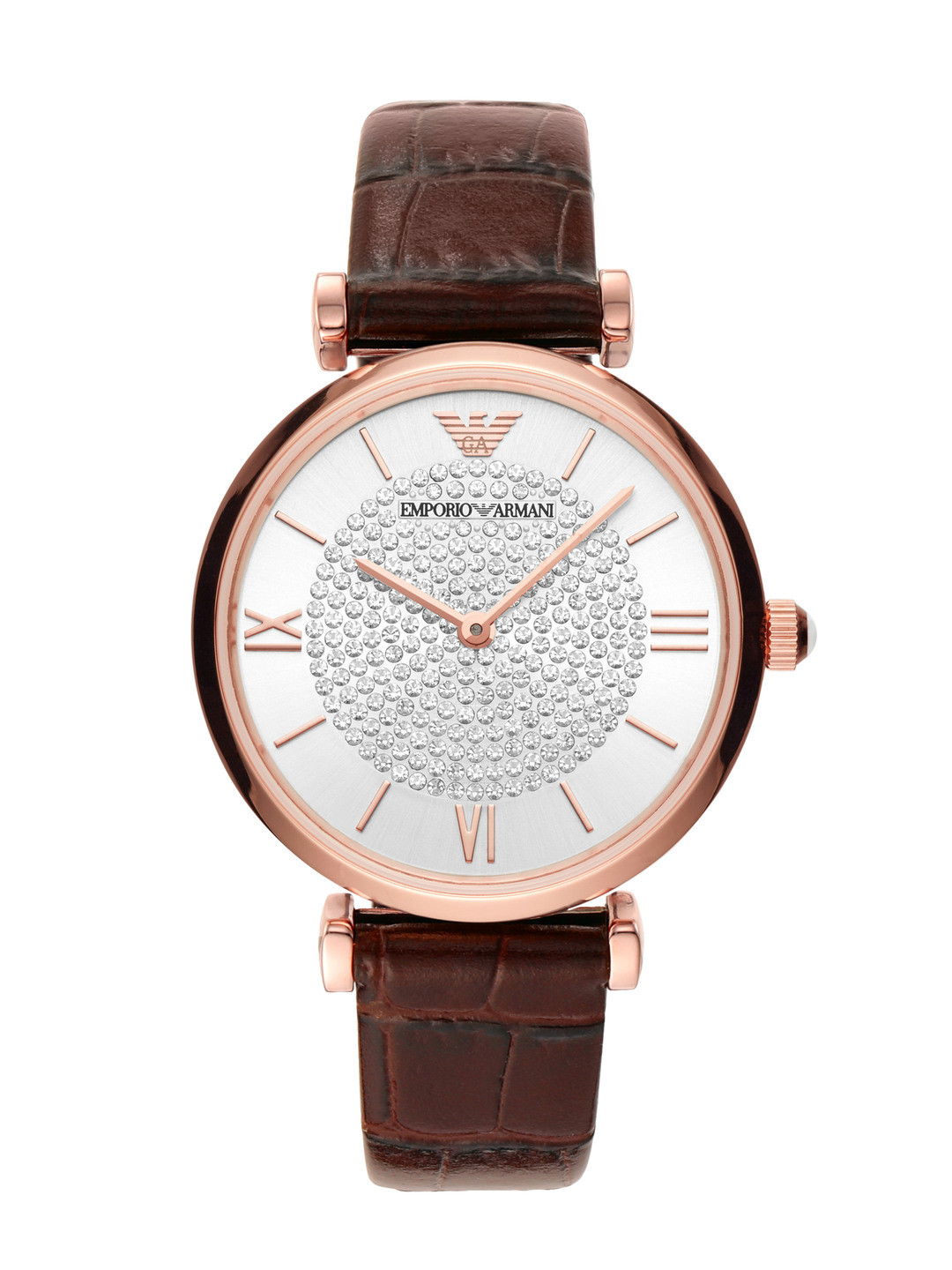 Buy Emporio Armani Gianni Women Silver Toned Analogue Watch AR11269 ...