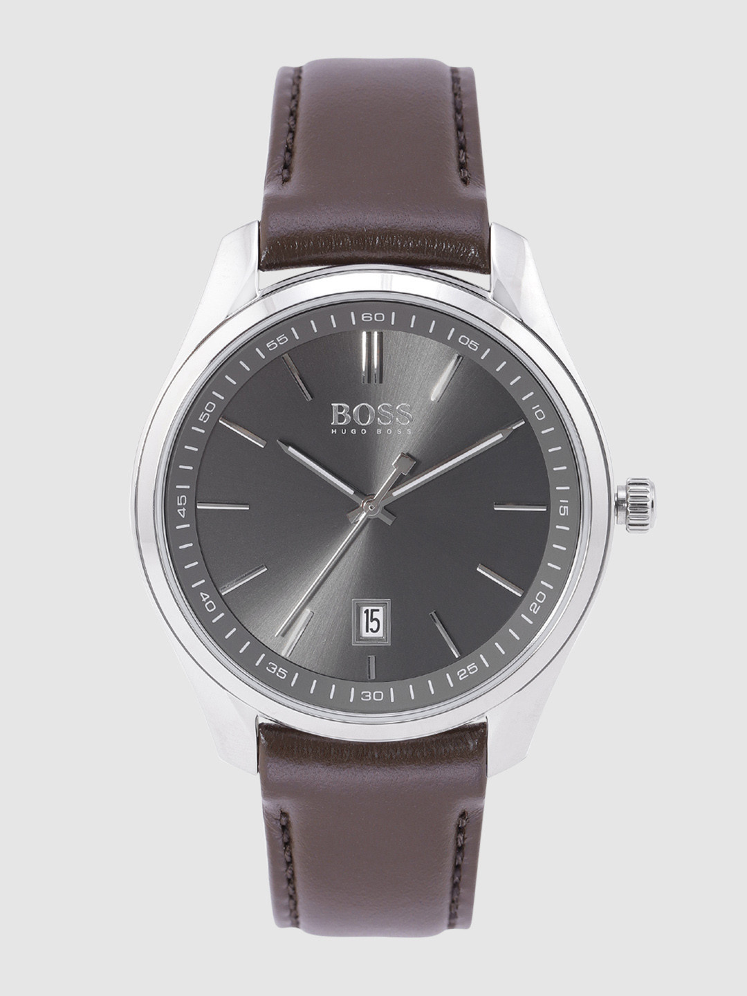 Buy Hugo Boss Men Gunmetal Toned Analogue Watch 1513726 - Watches for ...