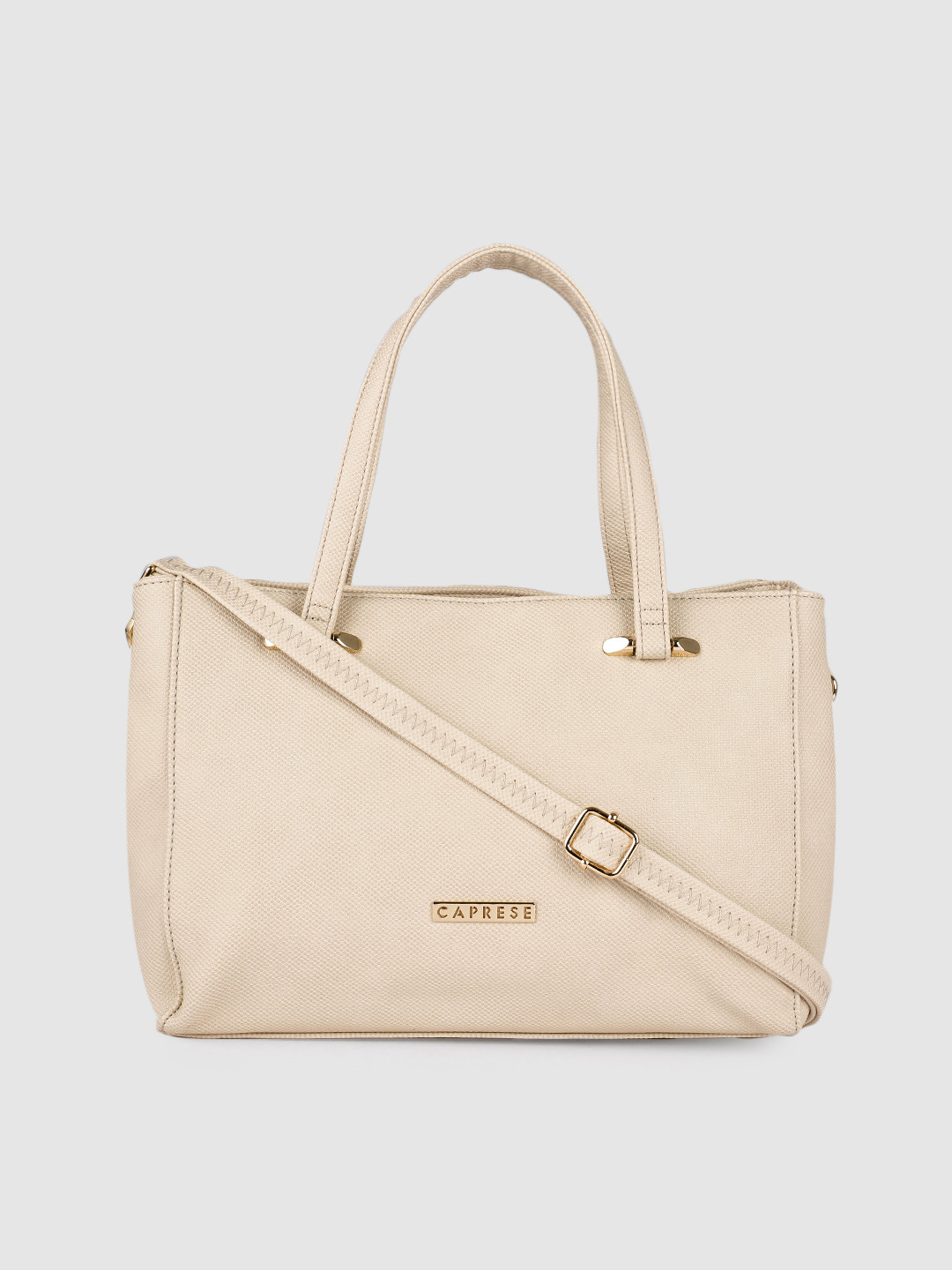 Buy Caprese Cream Coloured Solid Handheld Bag - Handbags for Women ...