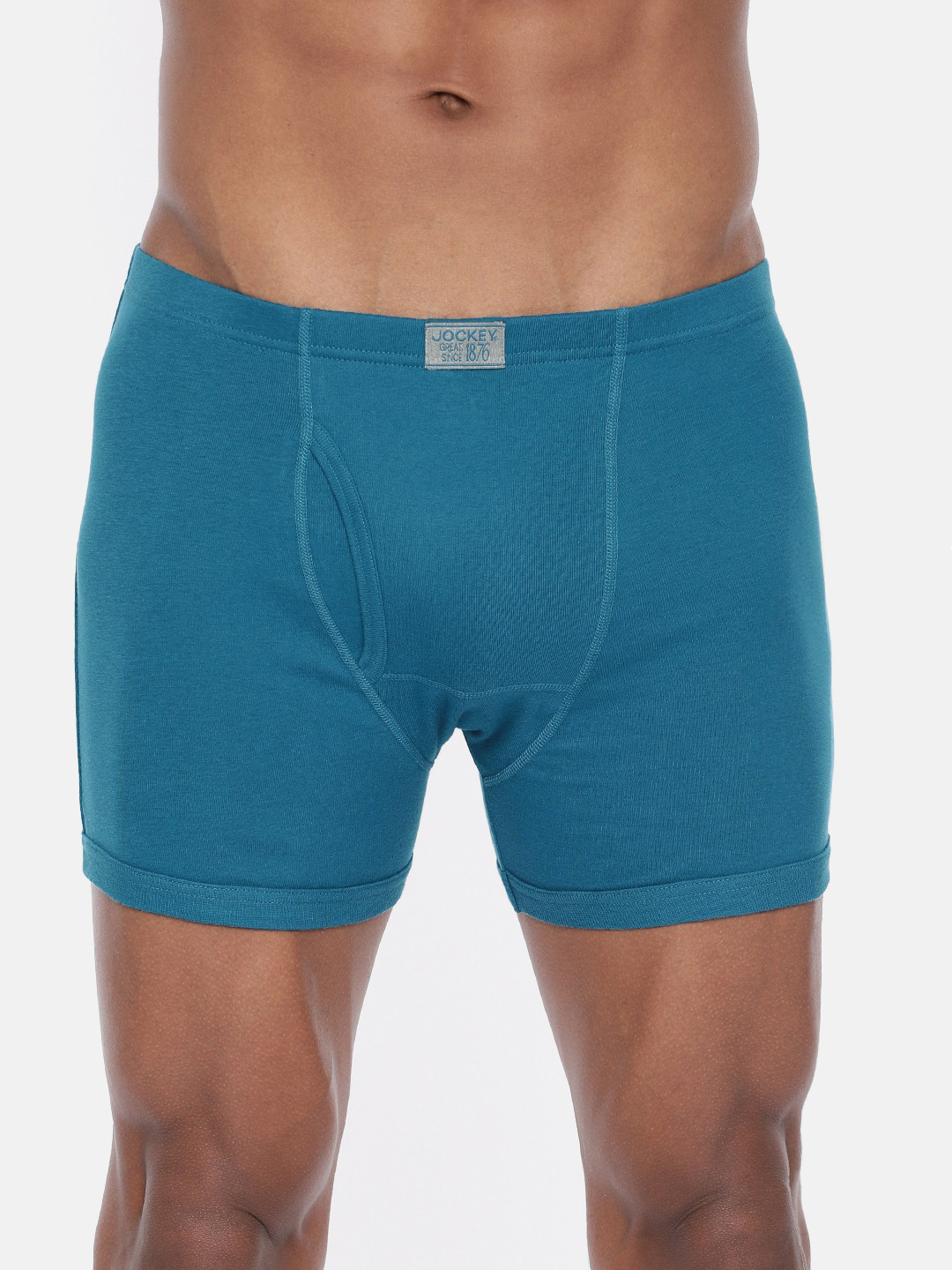 Buy Jockey Men Teal Blue Solid Trunks 8008 0105 - Trunk for Men ...