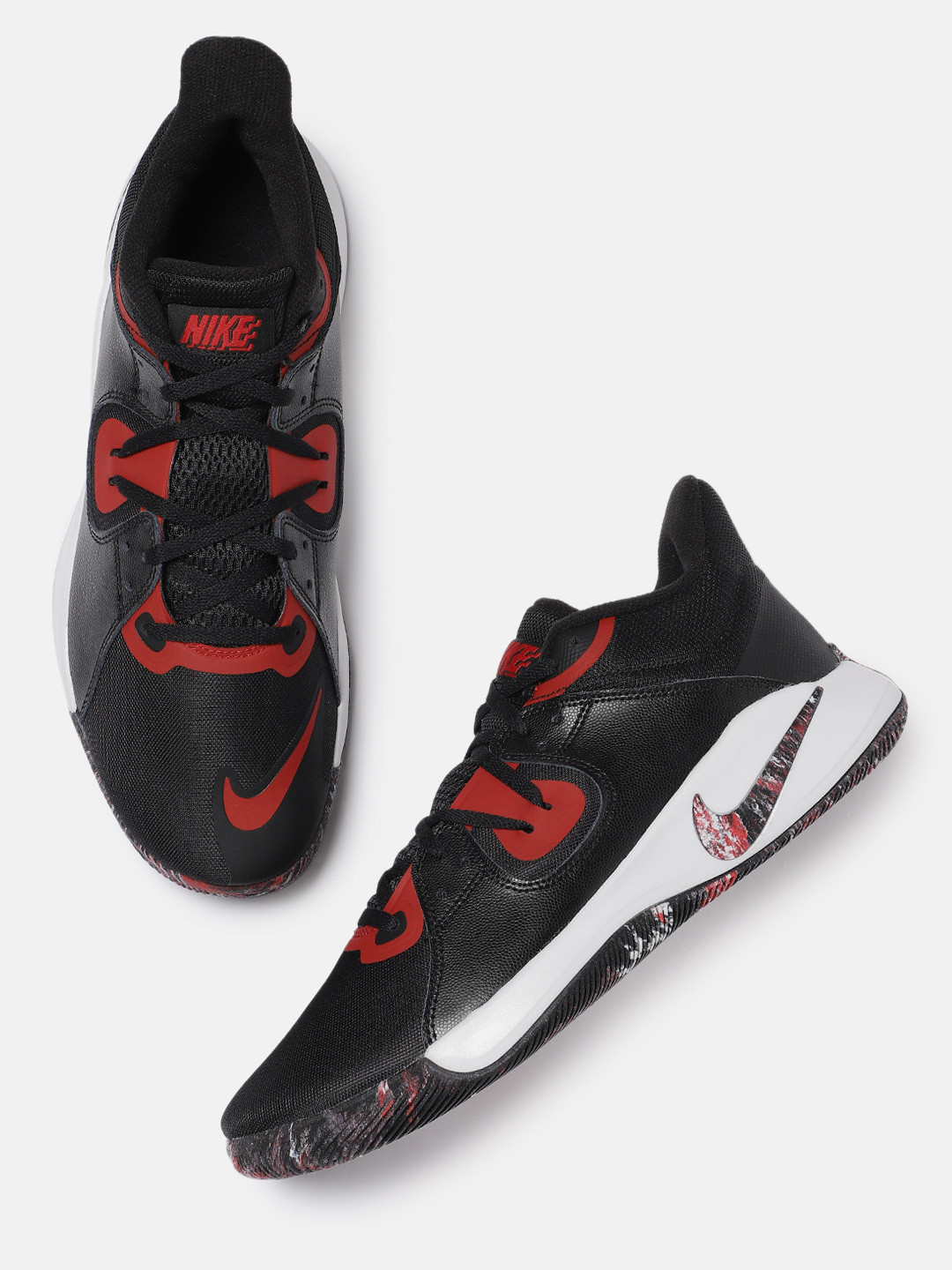 Buy Nike Men Black FLY.BY Mid Top Basketball Shoes - Sports Shoes for ...