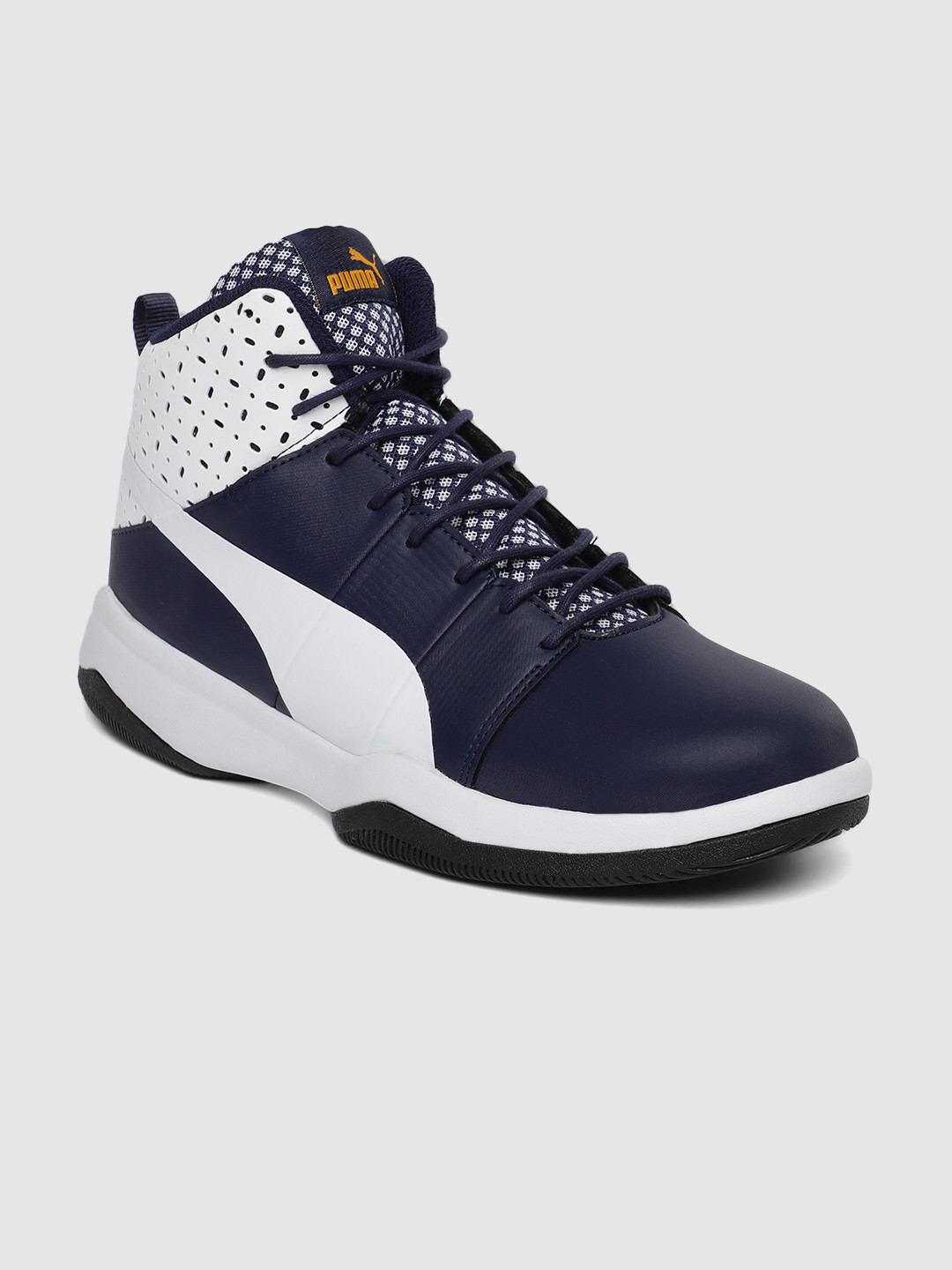 Buy Puma Men Blue & White Colourblocked Mid Top Sneakers - Casual Shoes ...