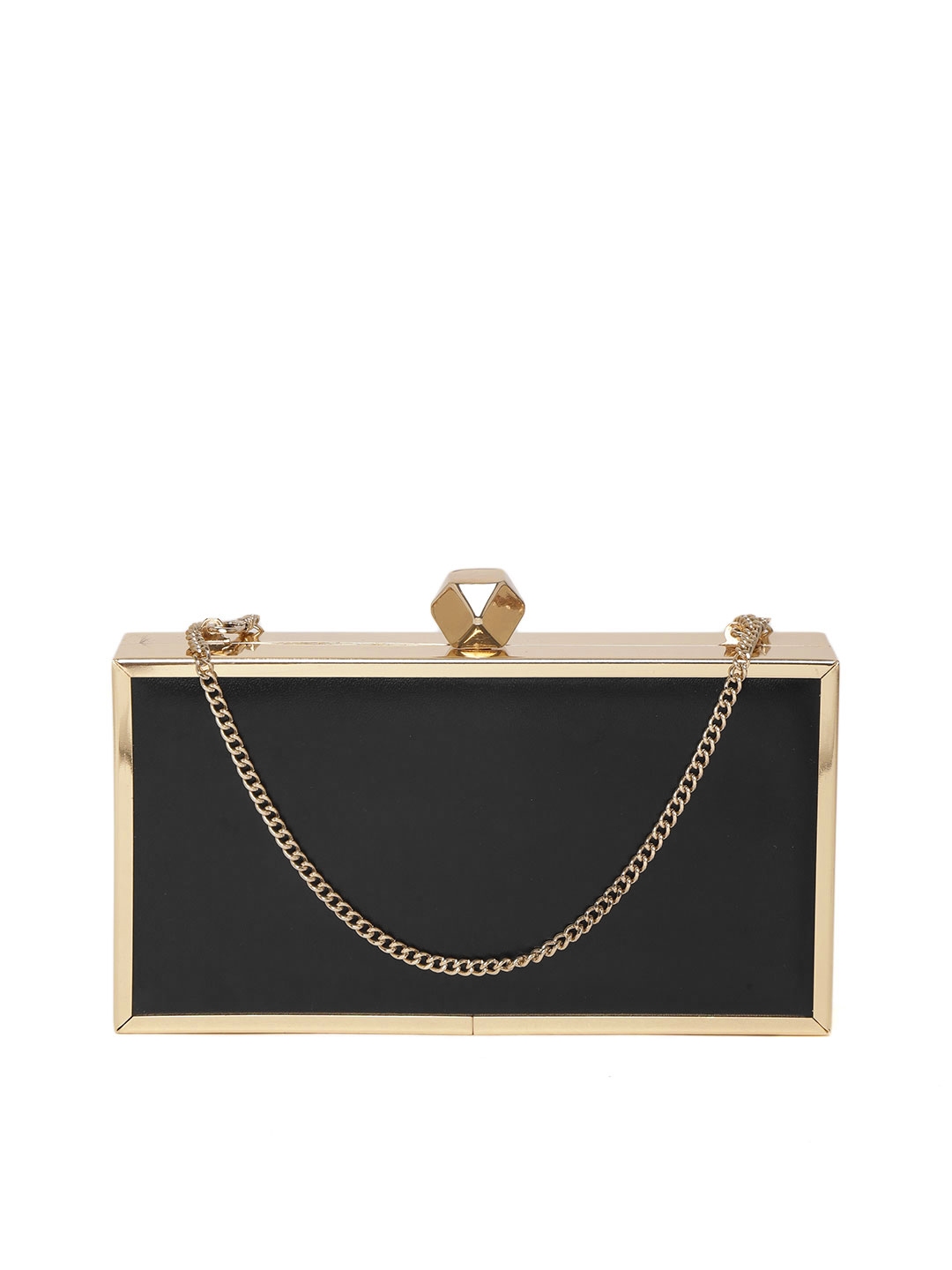 Buy Forever New Black Solid Box Clutch - Clutches for Women 11055548 ...