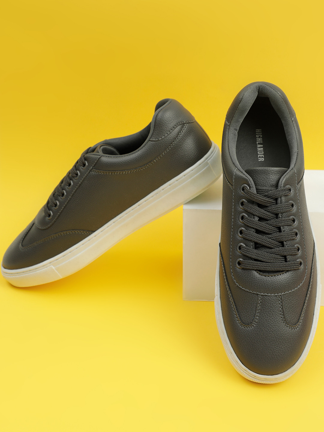 Buy HIGHLANDER Men PU Lace Up Sneakers - Casual Shoes for Men 11097148 ...