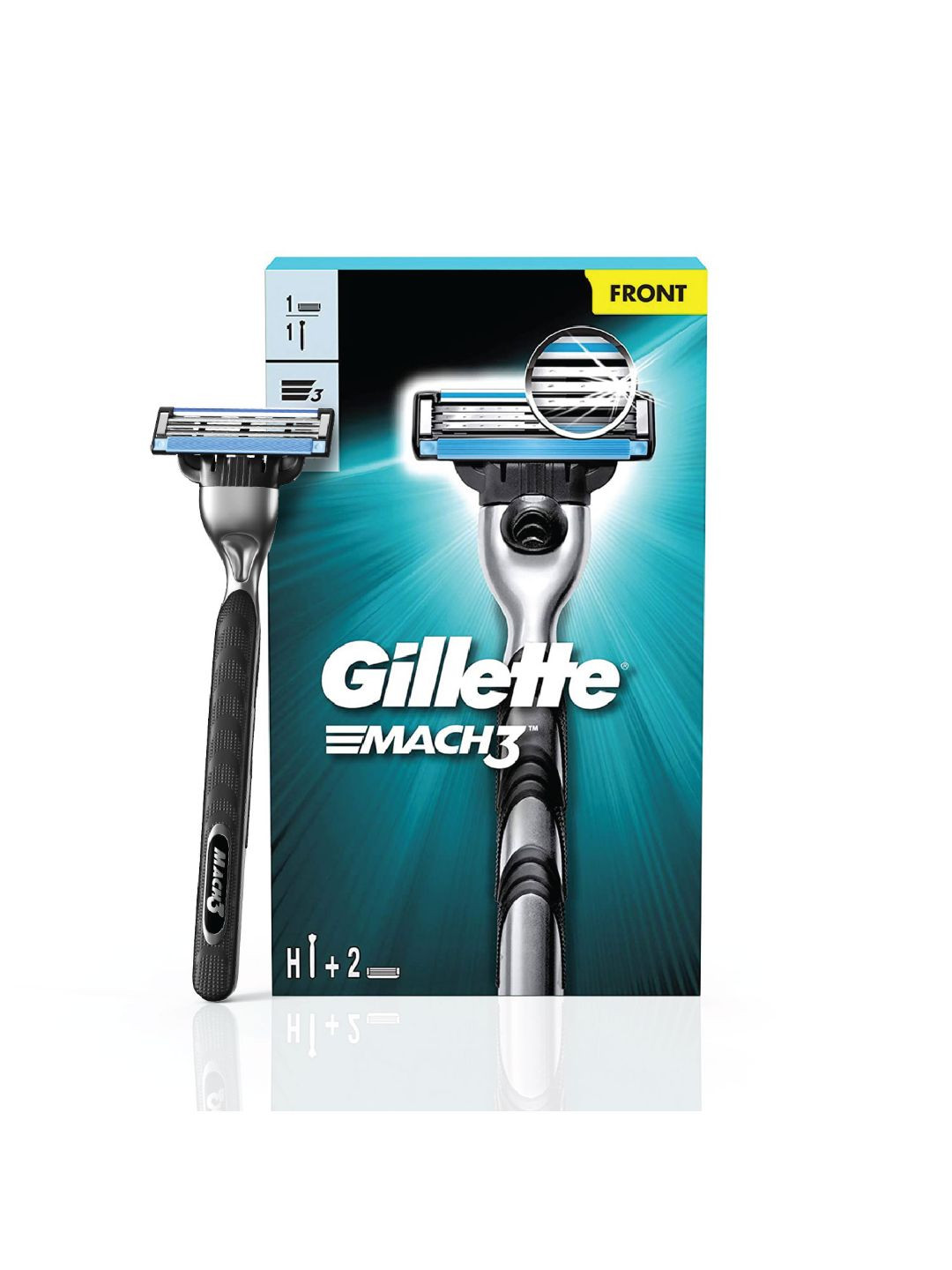 Buy Gillette Men Mach 3 Shaving Razor + 2 Shaving Blade (Cartridge ...
