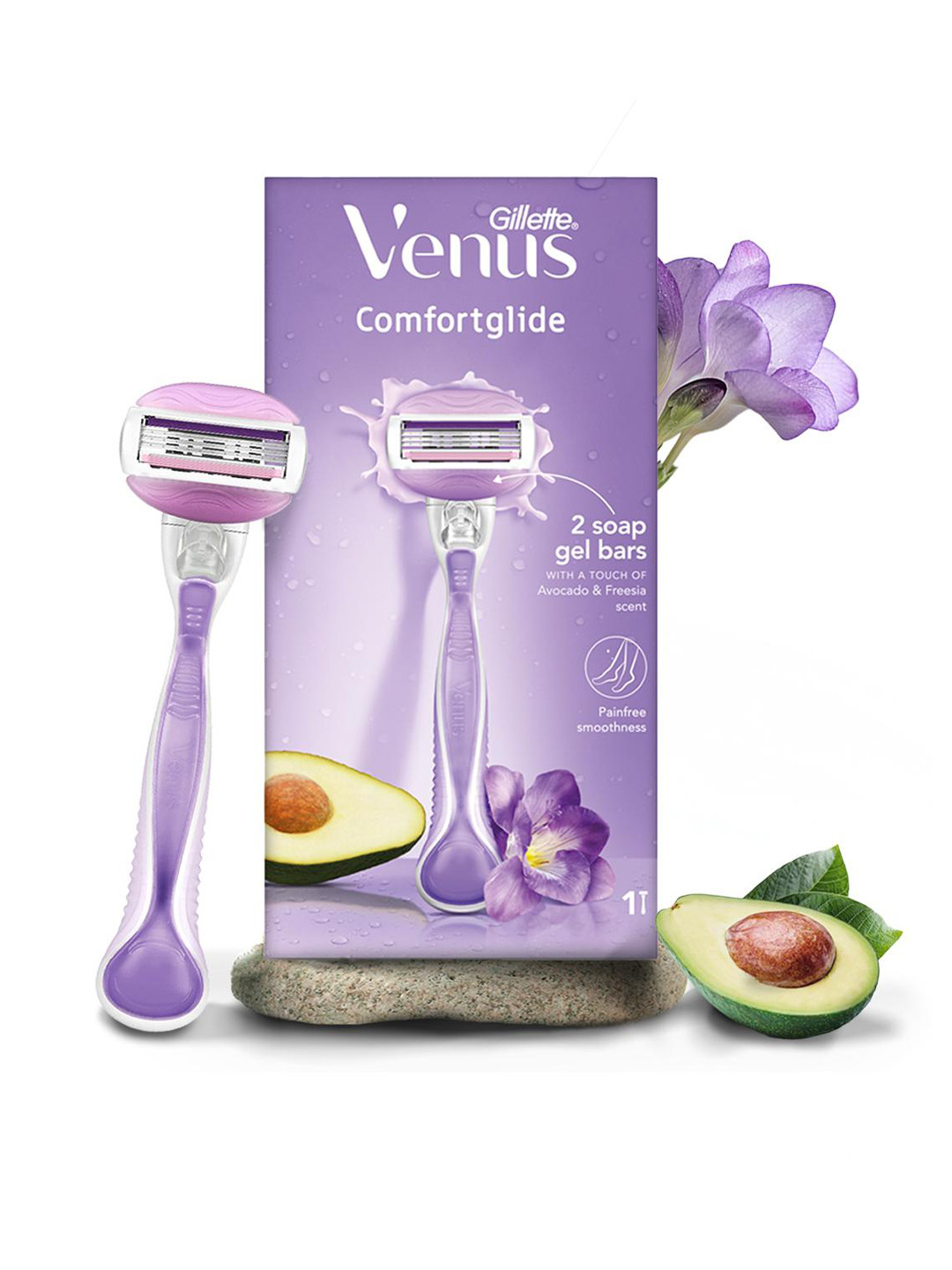 Buy Gillette Venus Women Comfortglide Hair Removal Razor With Avocado ...