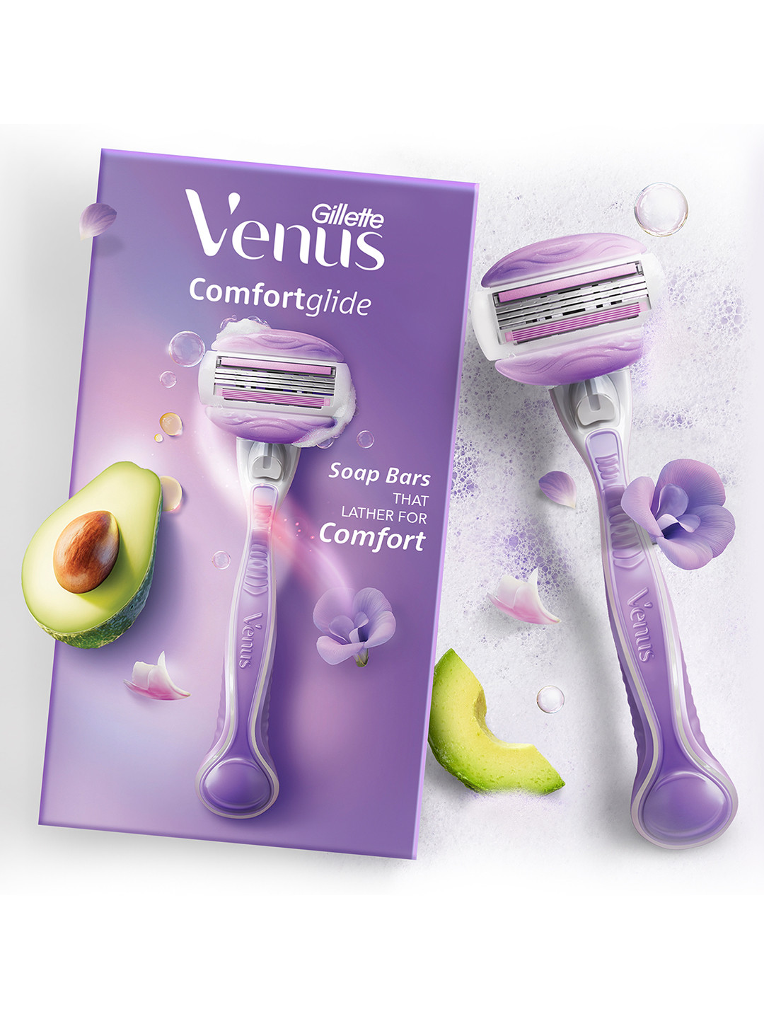 Buy Gillette Venus Women Comfortglide Hair Removal Razor With Avocado ...