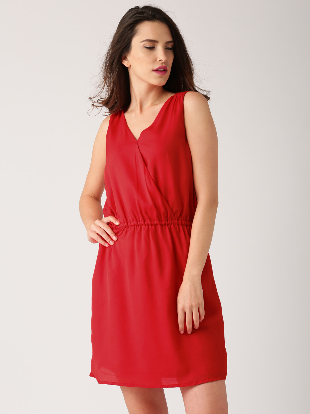 Buy DressBerry Red Fit & Flare Dress - Dresses for Women 1112587 | Myntra