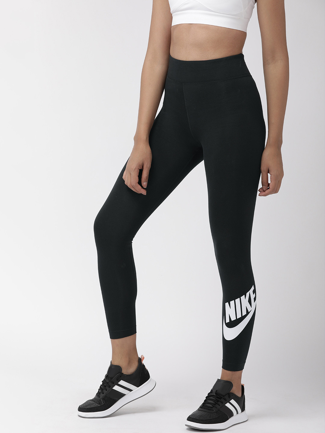Buy Nike Women Black NSW LEGASEE LGNG HW FUTUR Cropped Tights - Tights ...