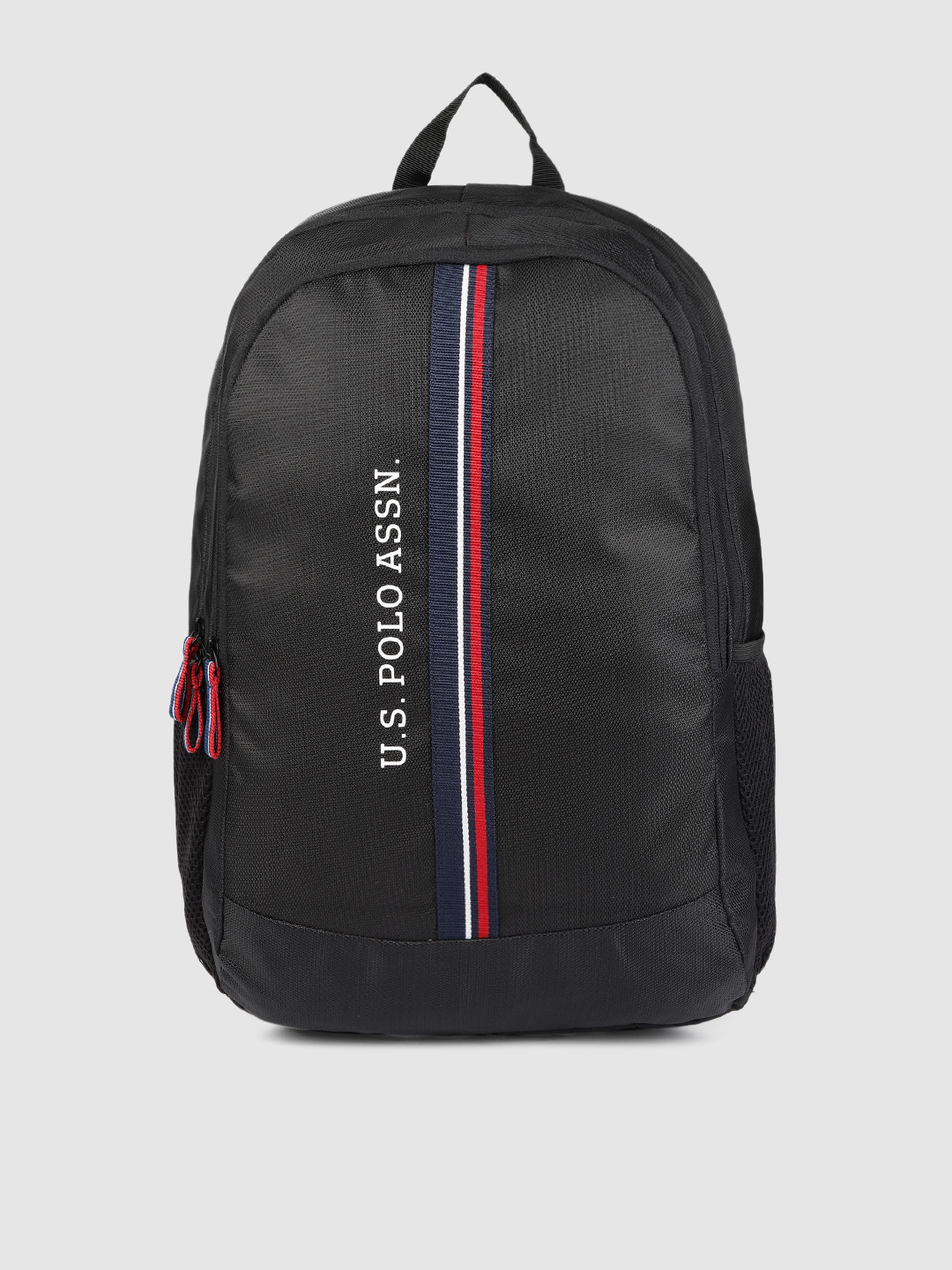 Buy U.S. Polo Assn. Unisex Black Brand Logo Backpack - Backpacks for ...