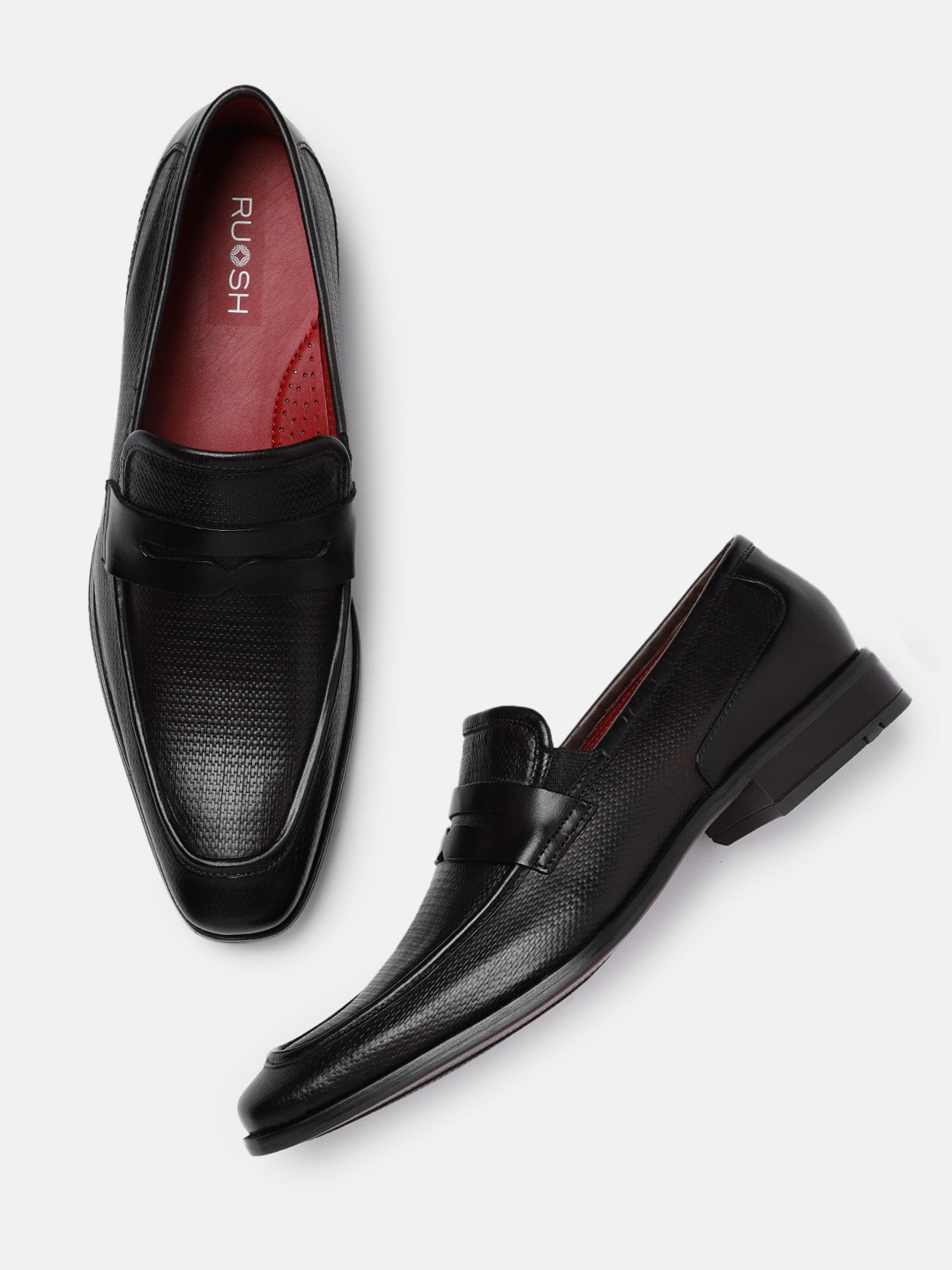 Buy Ruosh Men Brown Solid Veneto Leather Penny Loafers - Formal Shoes ...