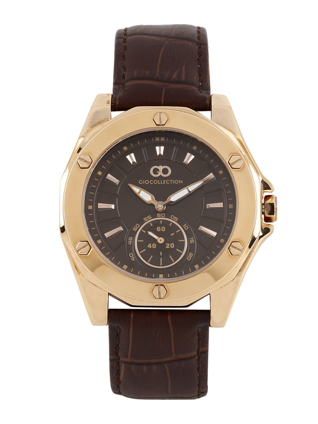 Buy GIO COLLECTION Men Brown Analogue Watch G1003 02 - Watches for Men ...