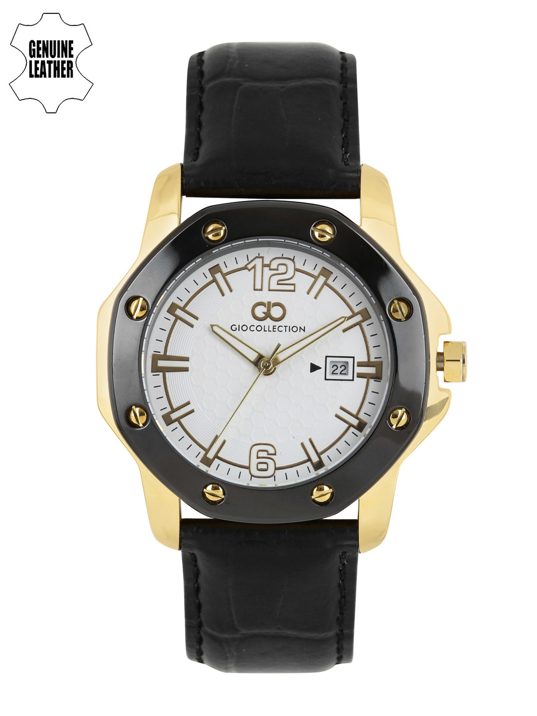 Buy GIO COLLECTION Men White Analogue Watch G1004 03 - Watches for Men ...